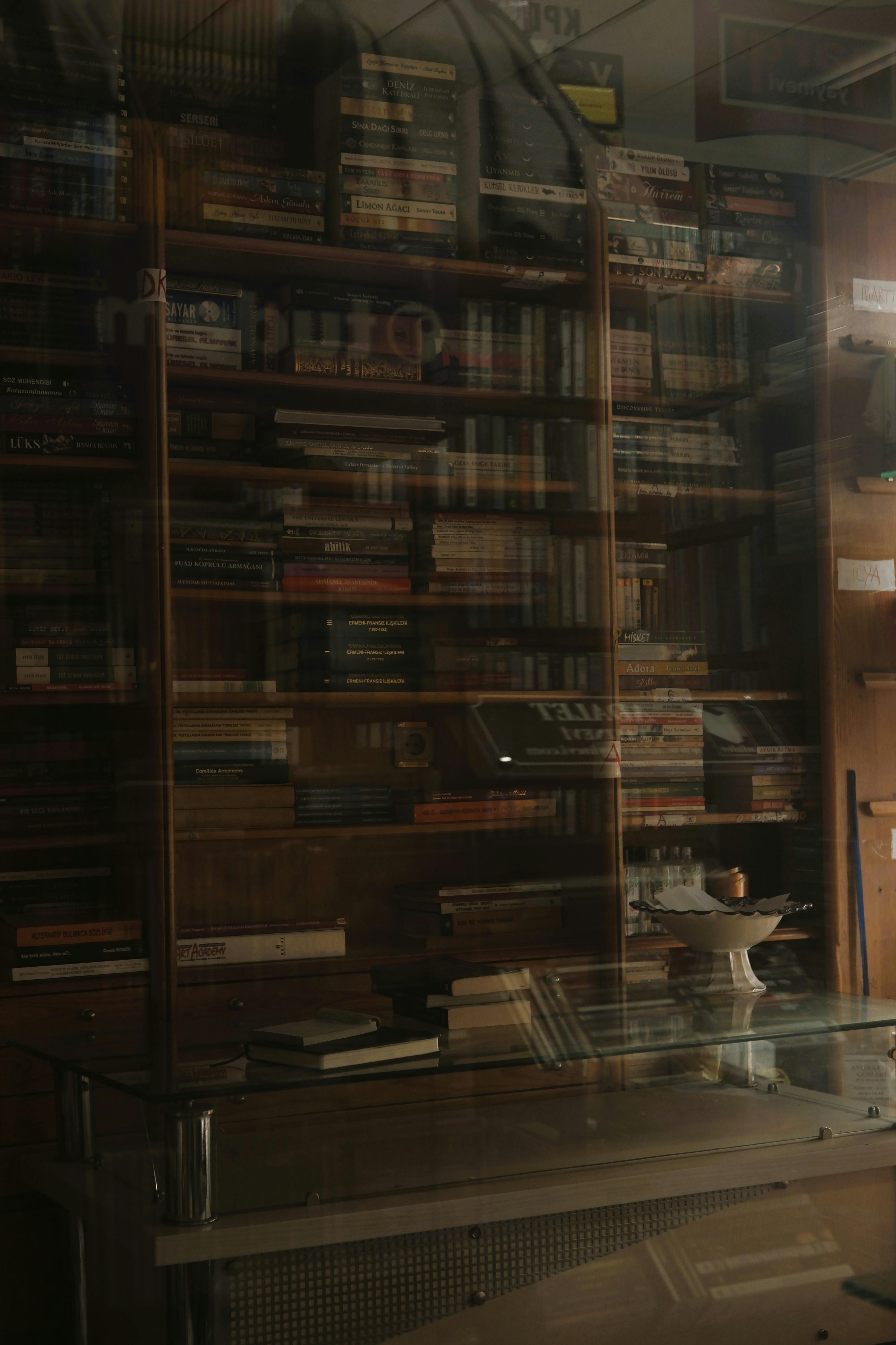 View of Bookshelves in an Antique Book Store · Free Stock Photo