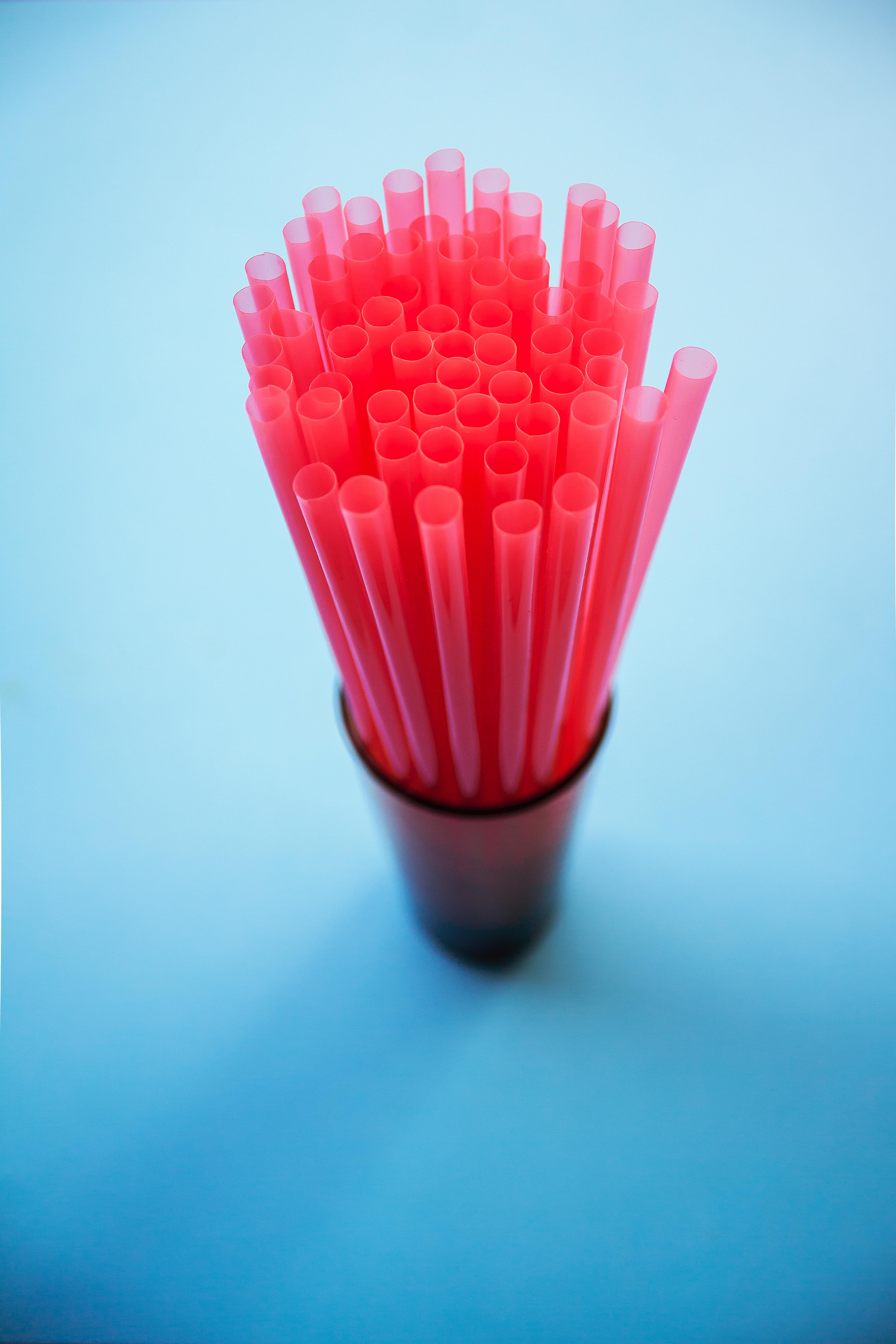 Glass Full of Red Straws · Free Stock Photo