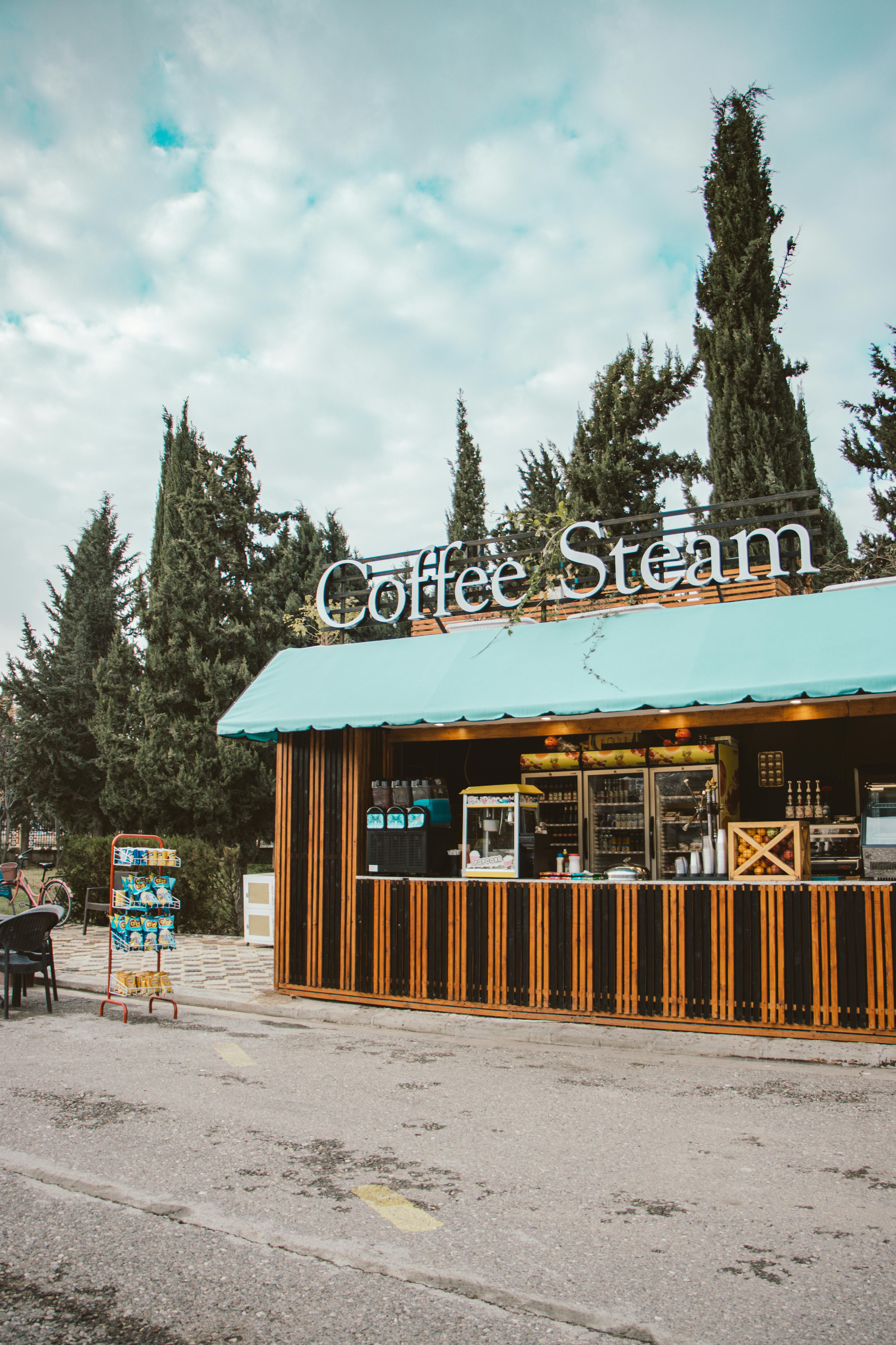 Coffee Shop Stall Set up by Roadside · Free Stock Photo