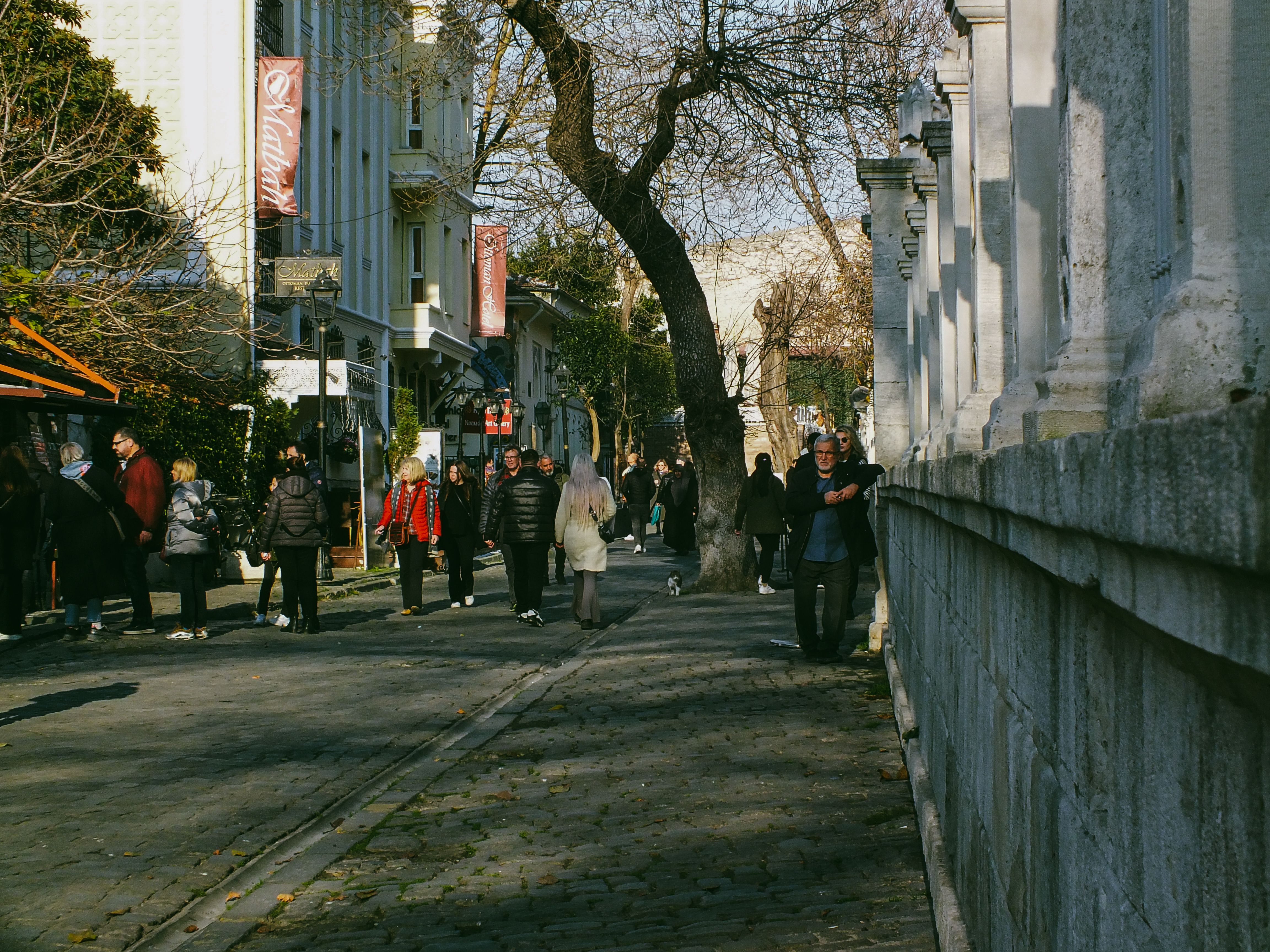 People in Winter Clothes walking on a Street · Free Stock Photo