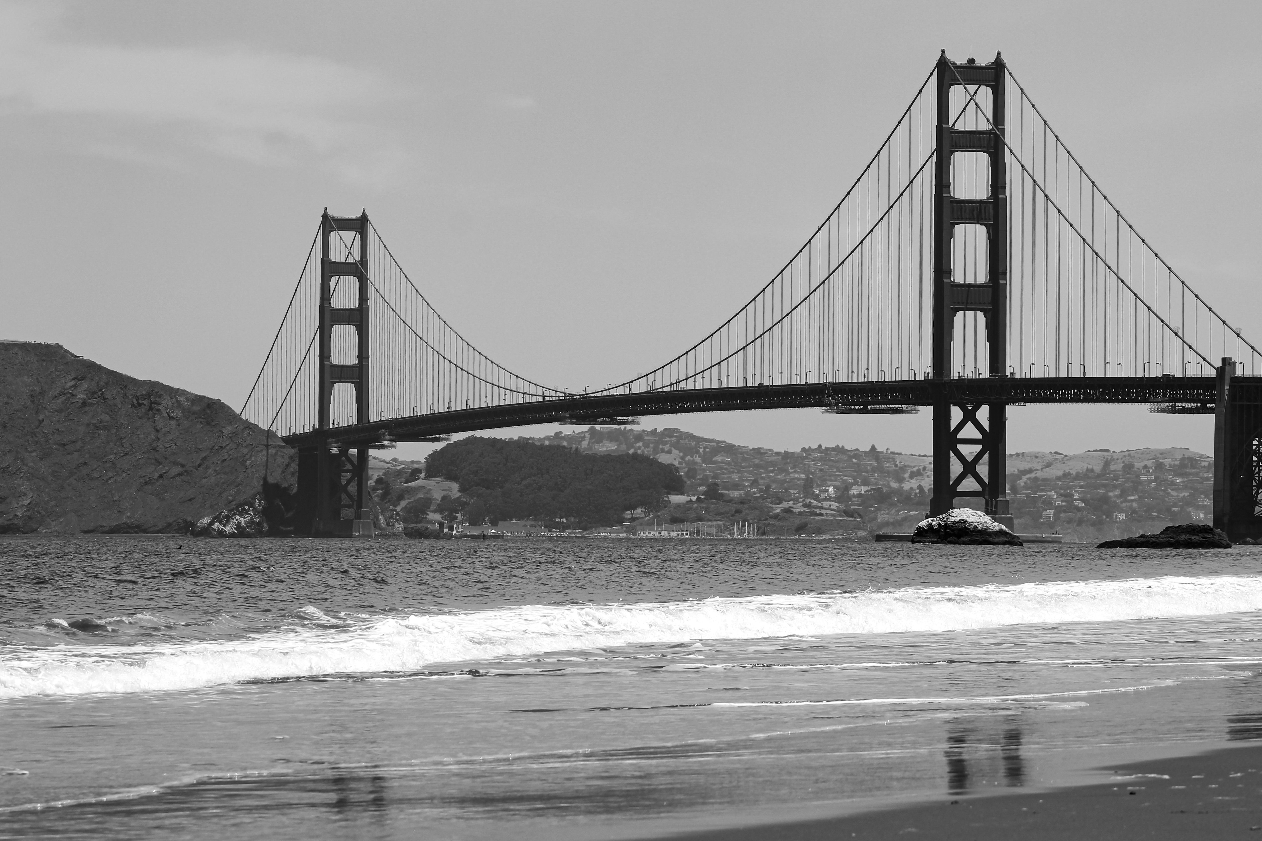 Grayscale photo of a Bridge · Free Stock Photo