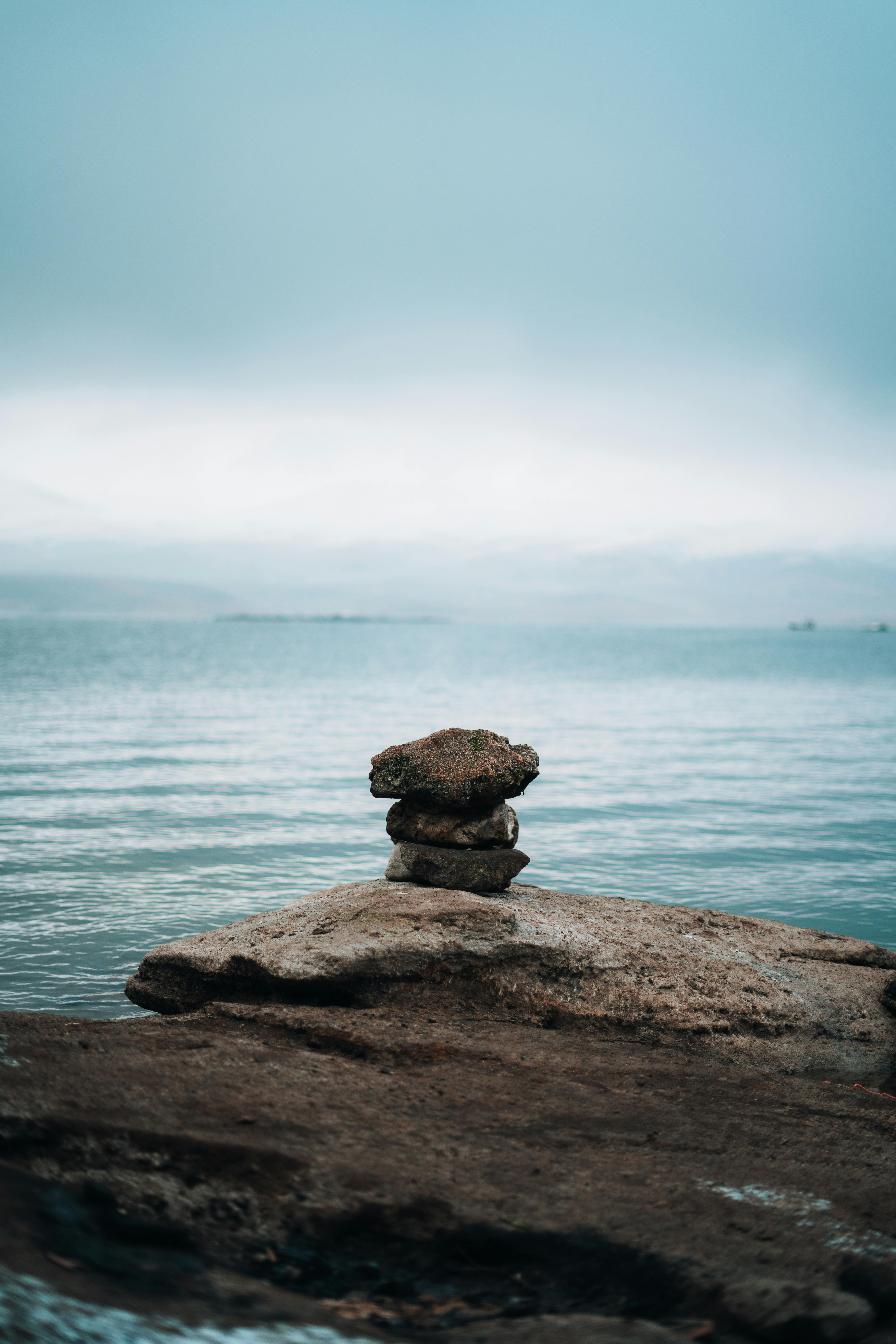 Stones on Rock on Sea Shore · Free Stock Photo