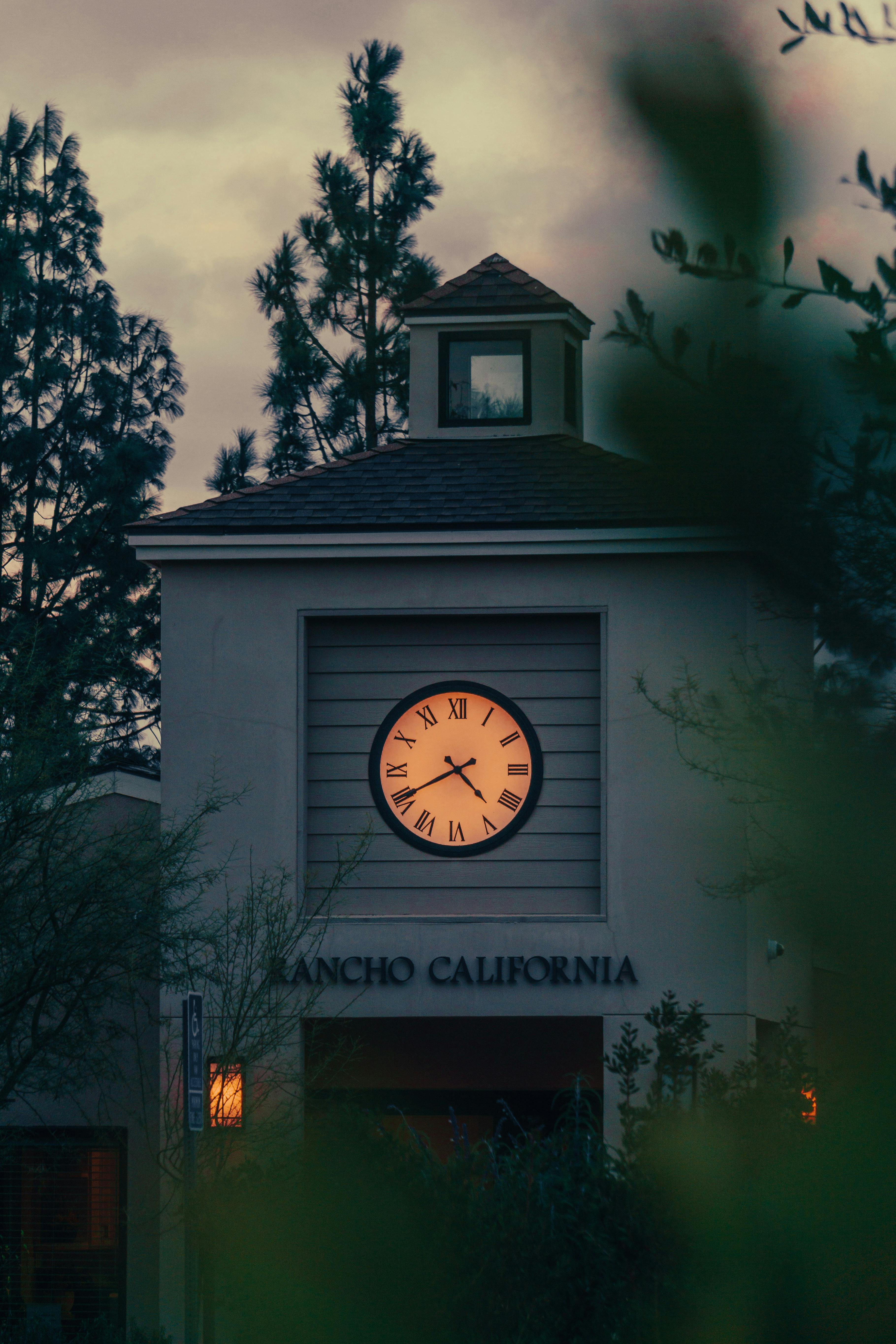 Clock on Rancho California Building · Free Stock Photo