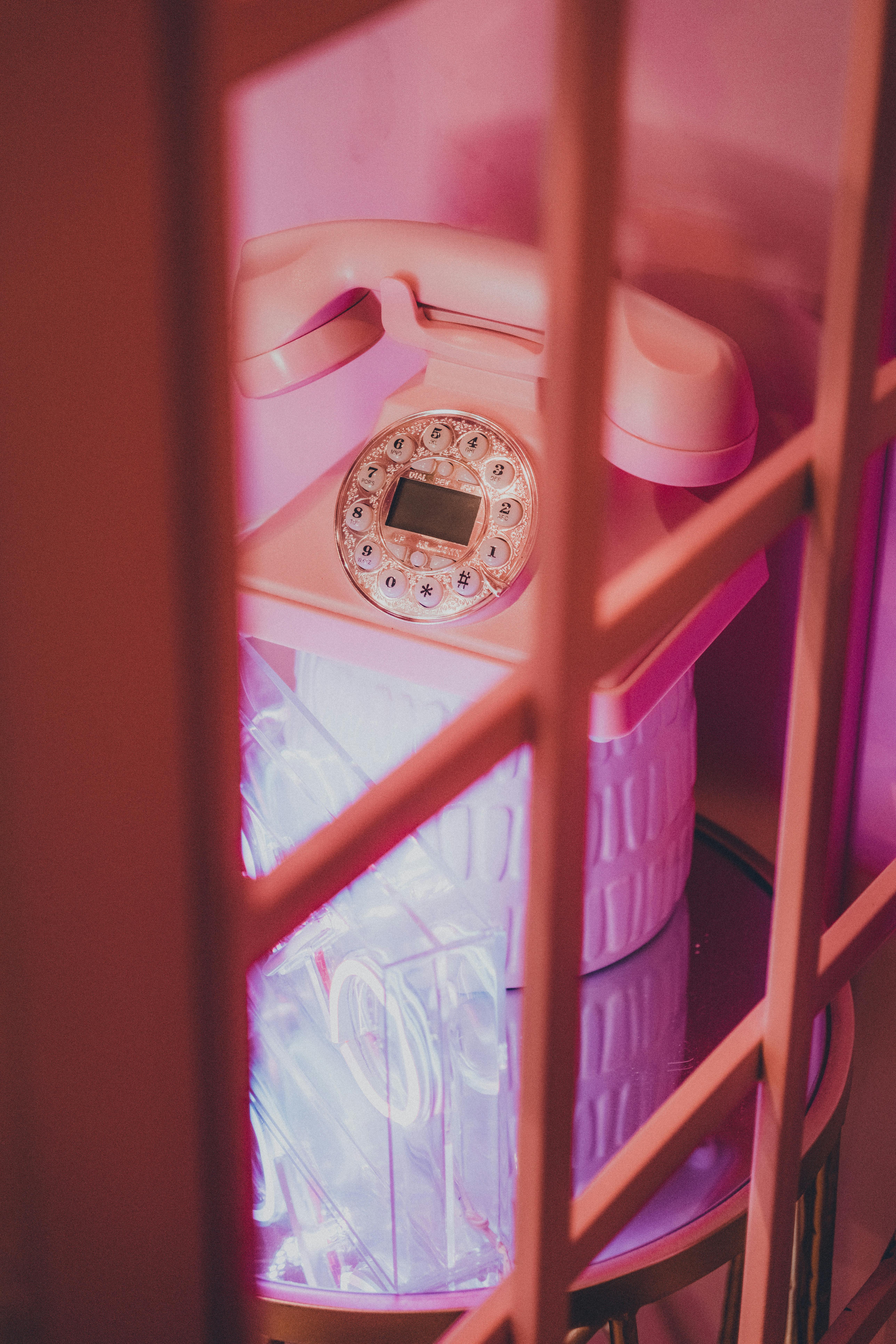 Pink Analog Telephone · Free Stock Photo