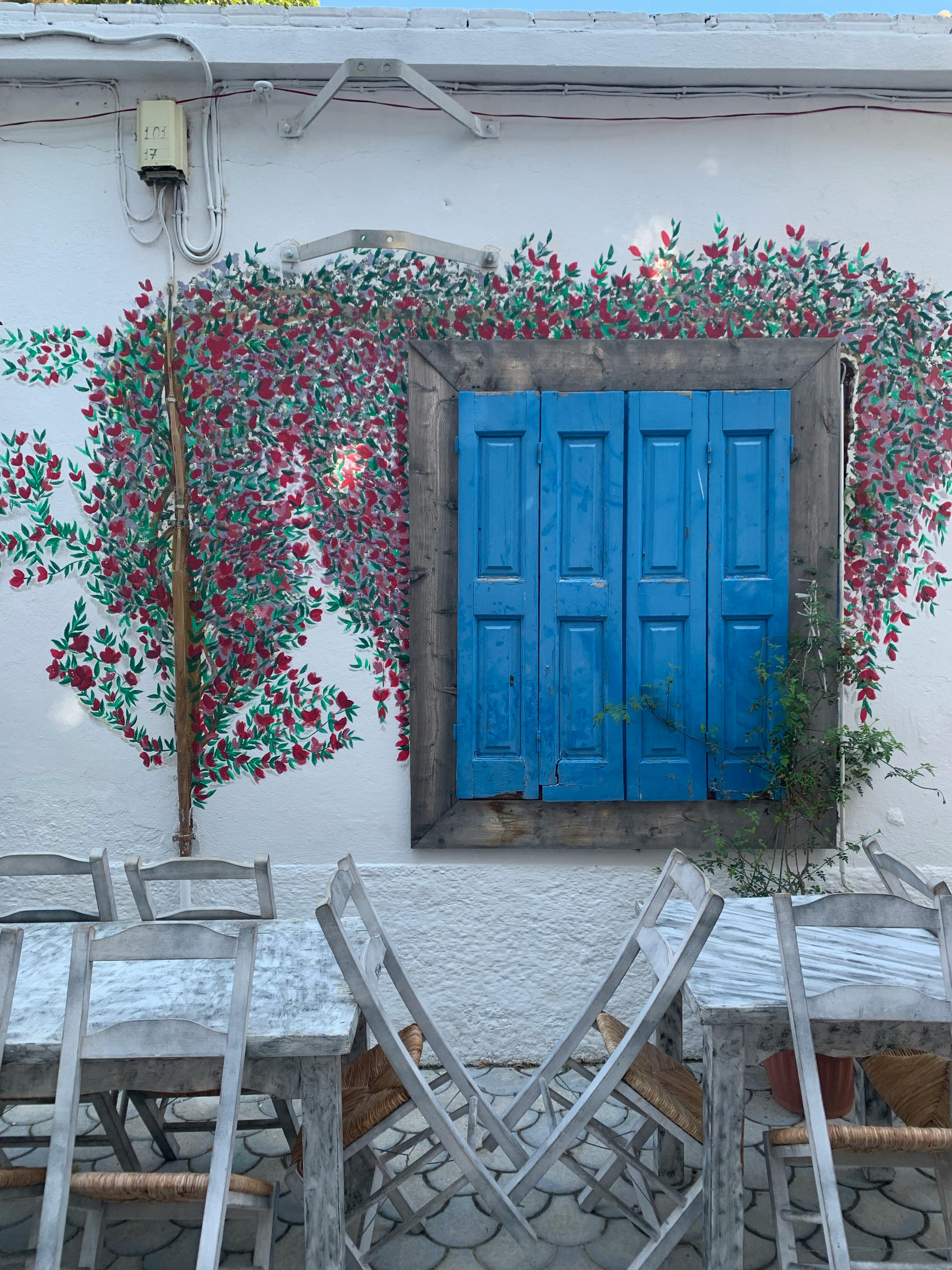 Tables in Front of a Building · Free Stock Photo