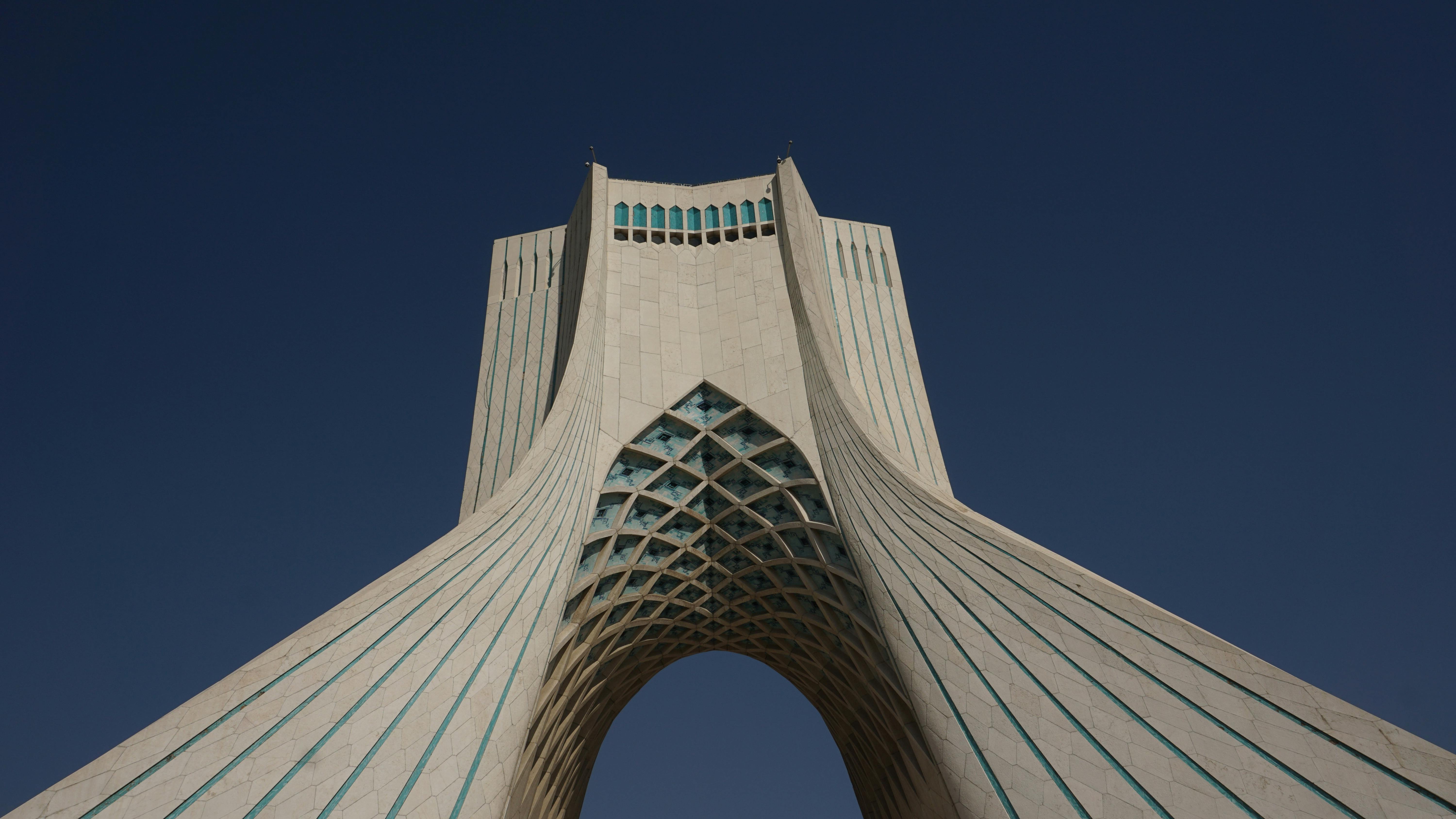 Low Angle Shot of Azadi Tower in Iran · Free Stock Photo