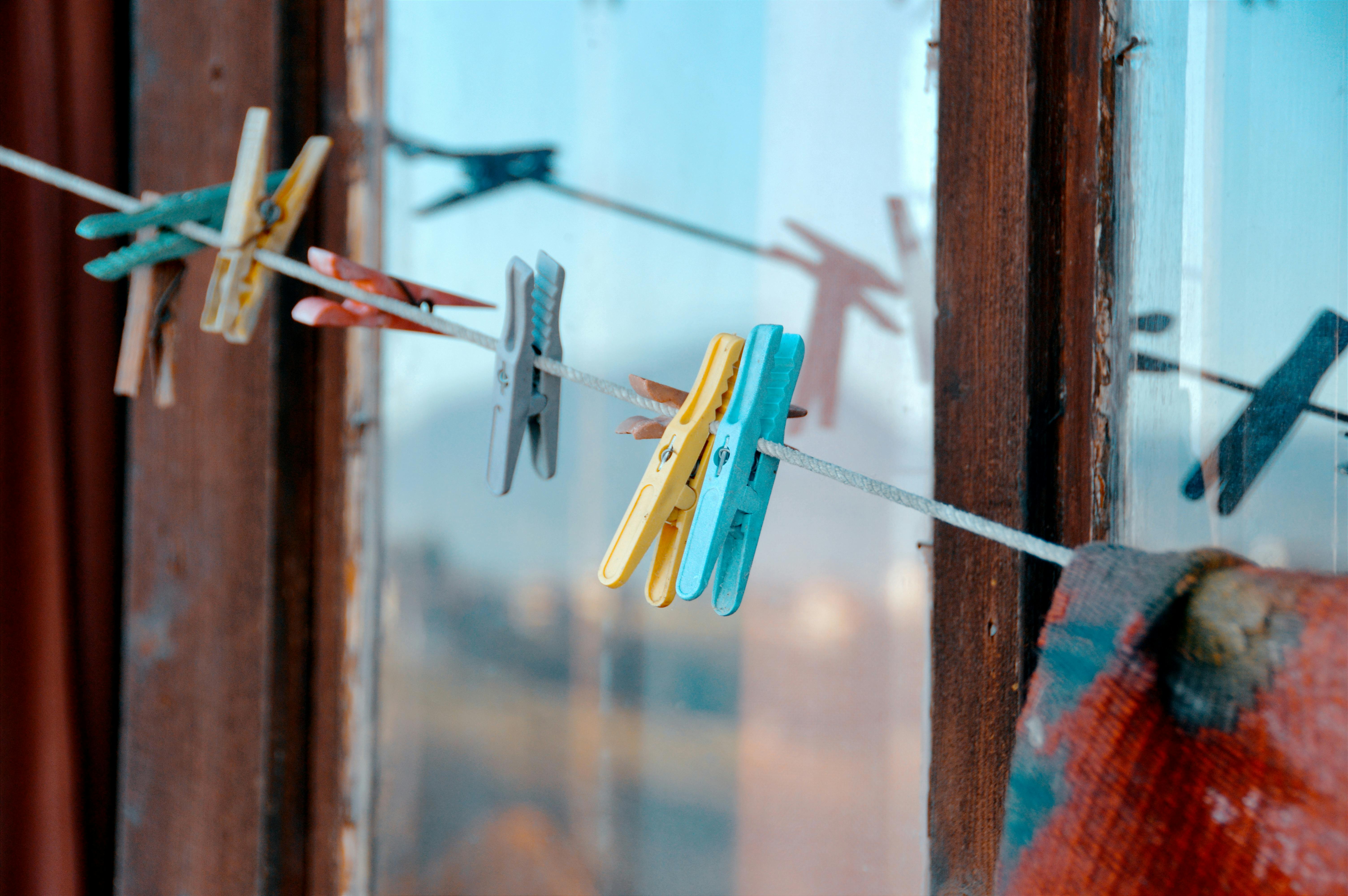 Close-Up Shot of Clothespins · Free Stock Photo