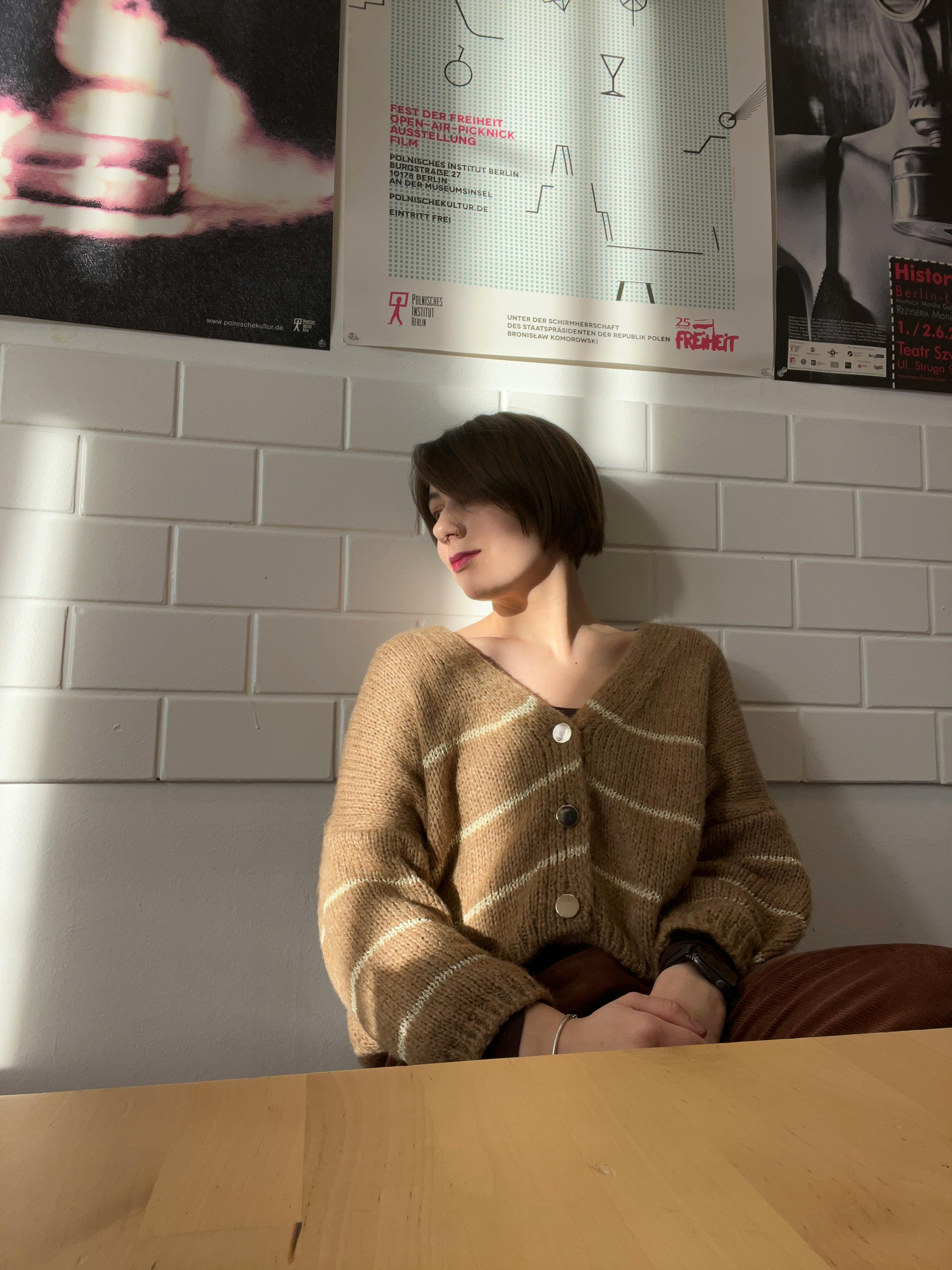 Woman in Wool Sweater · Free Stock Photo