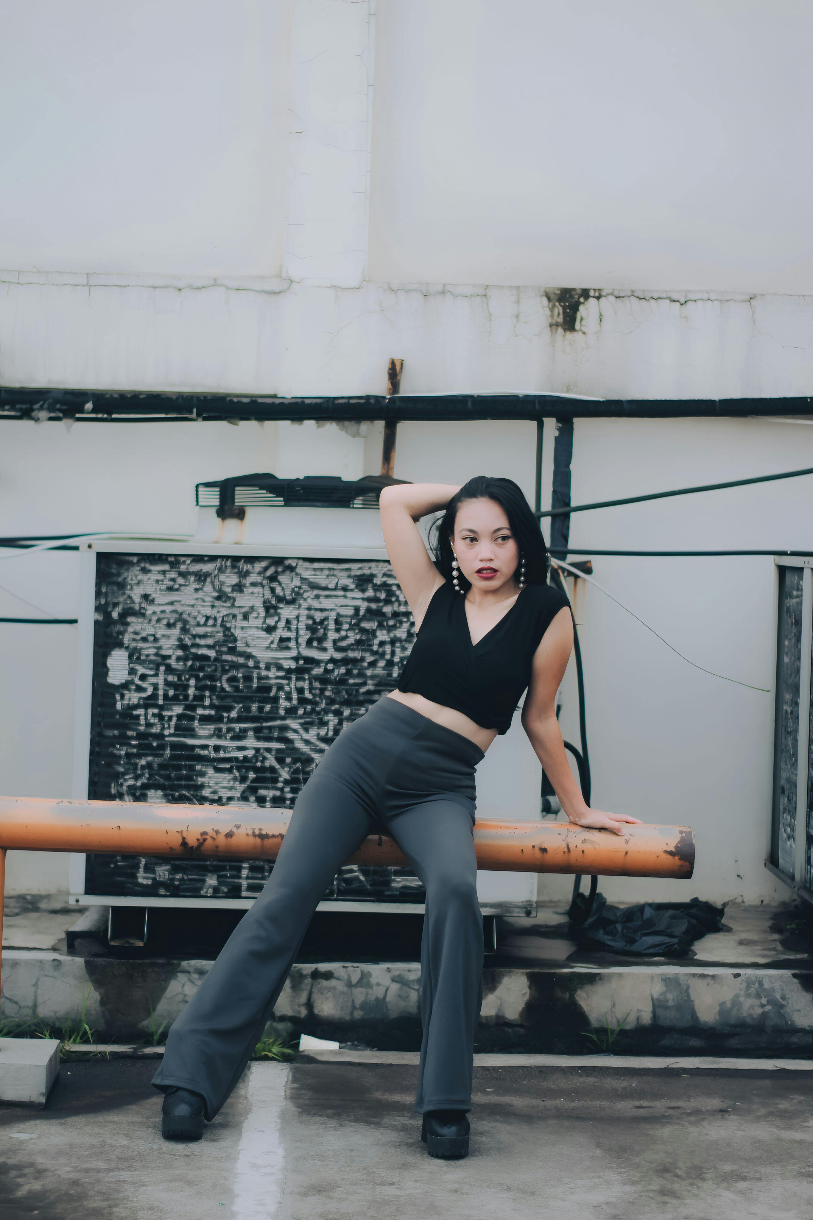 Woman Portrait by Stairs · Free Stock Photo