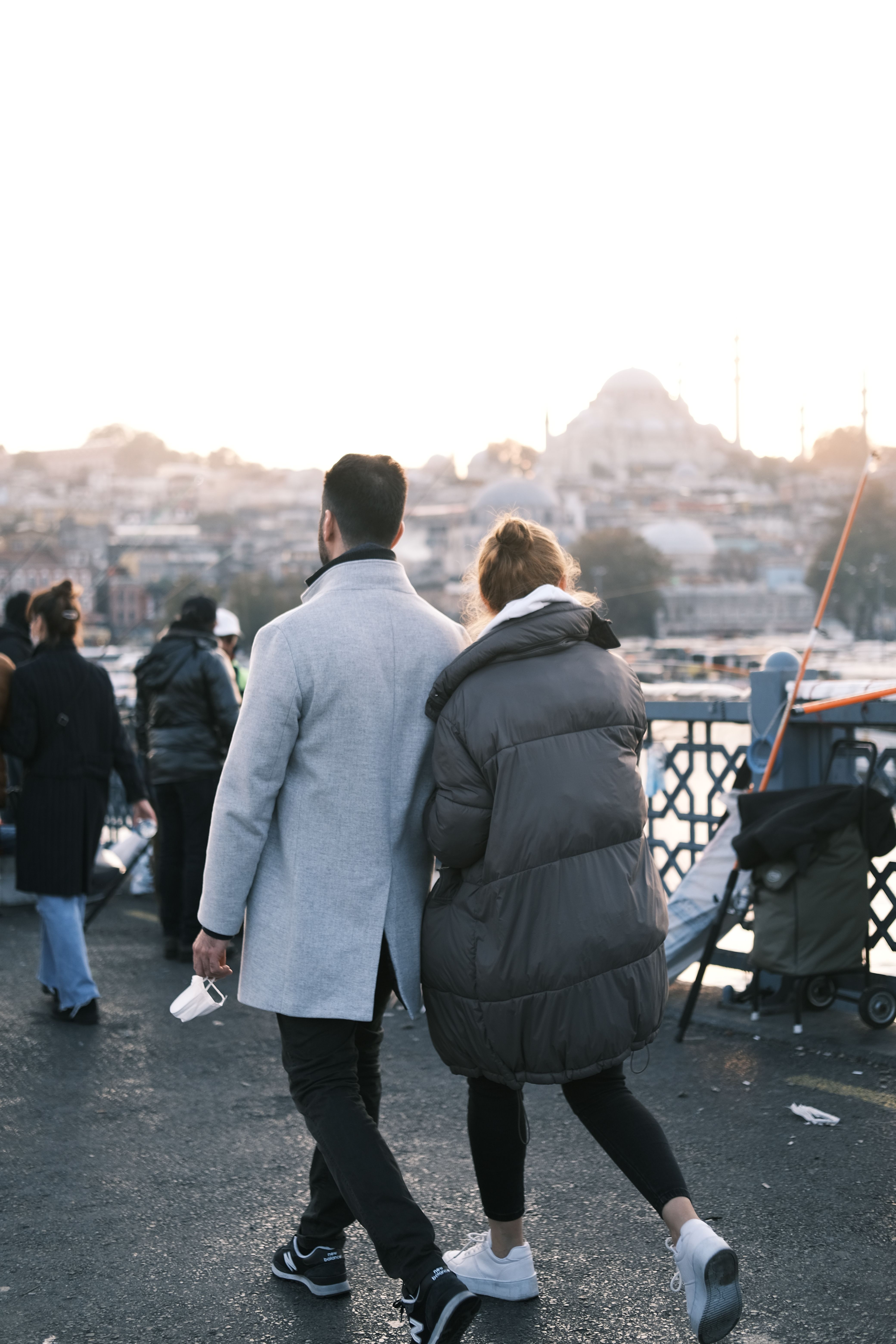 Back View of a Two Men Wearing Jacket · Free Stock Photo