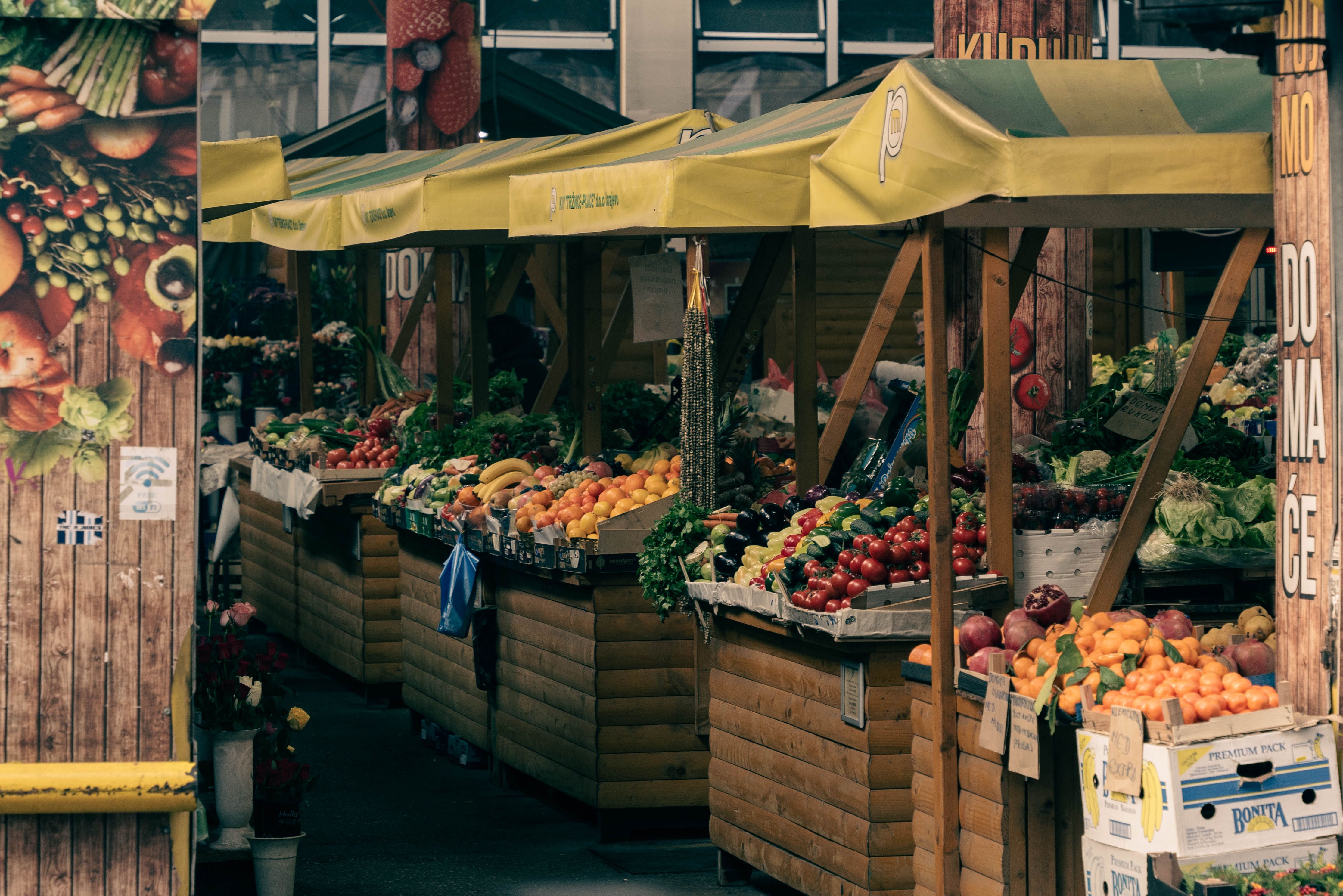 Fruits and Vegetables on Street Market · Free Stock Photo