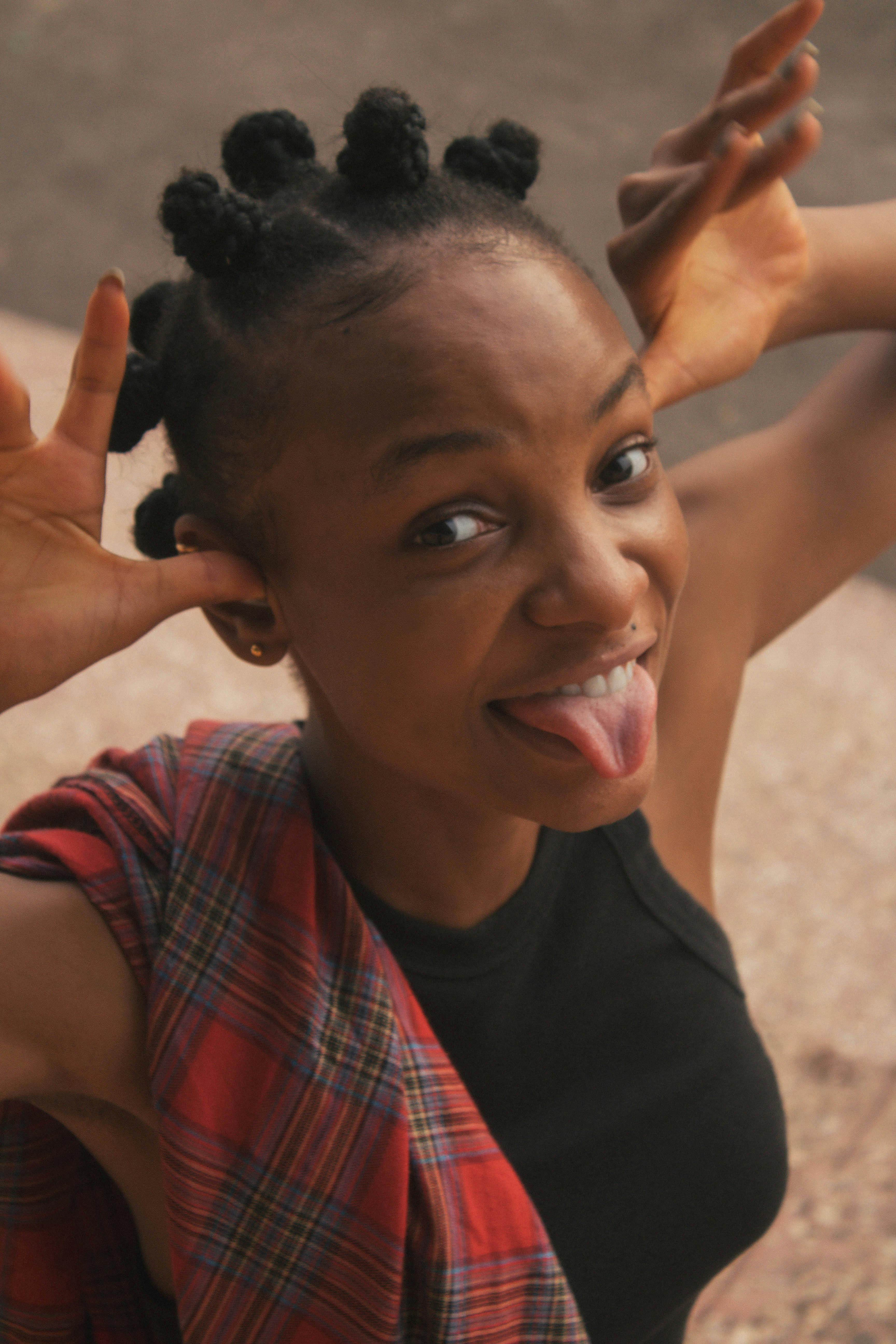 Close Up Photo of Woman Being Silly · Free Stock Photo