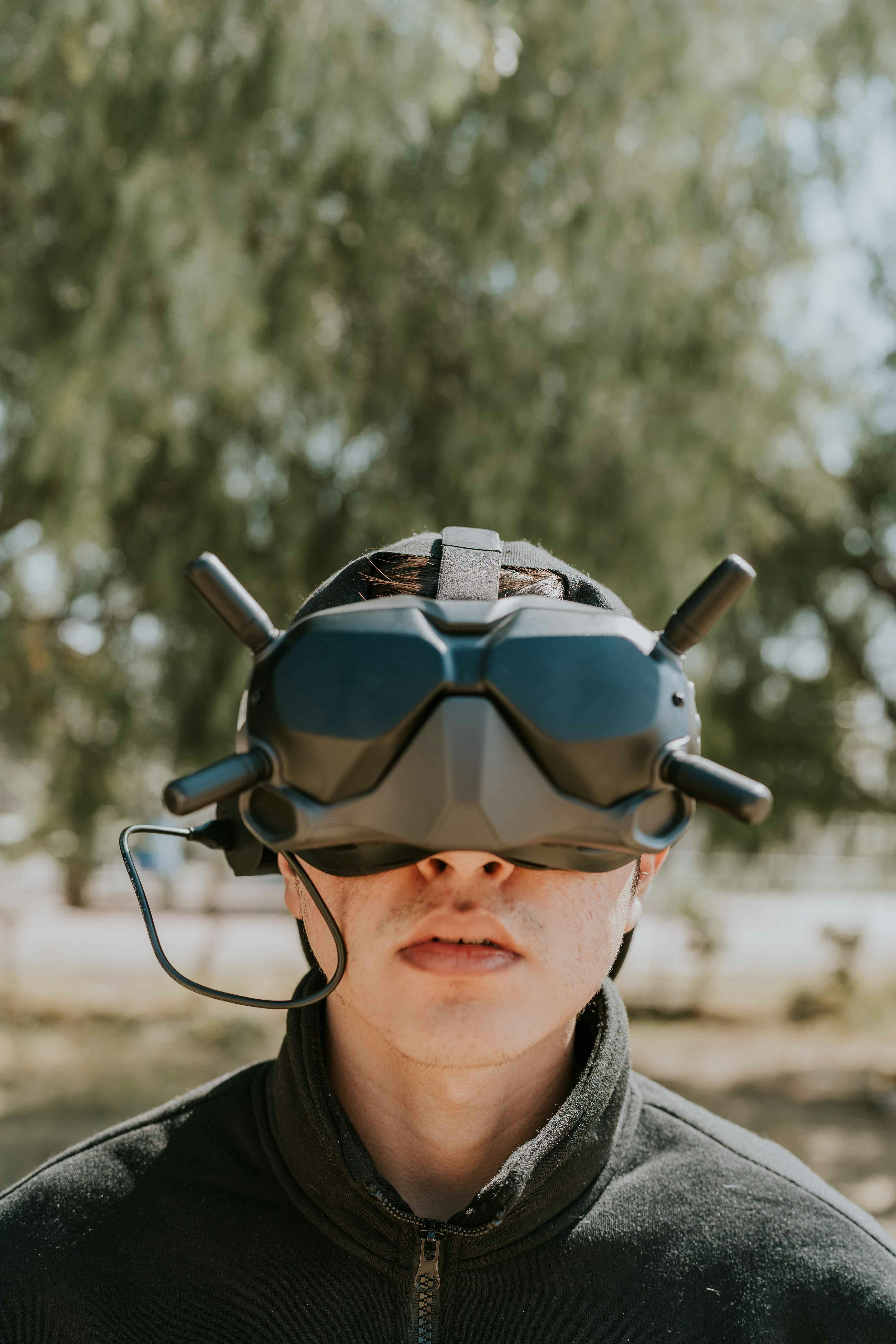 Man Face in VR Goggles · Free Stock Photo