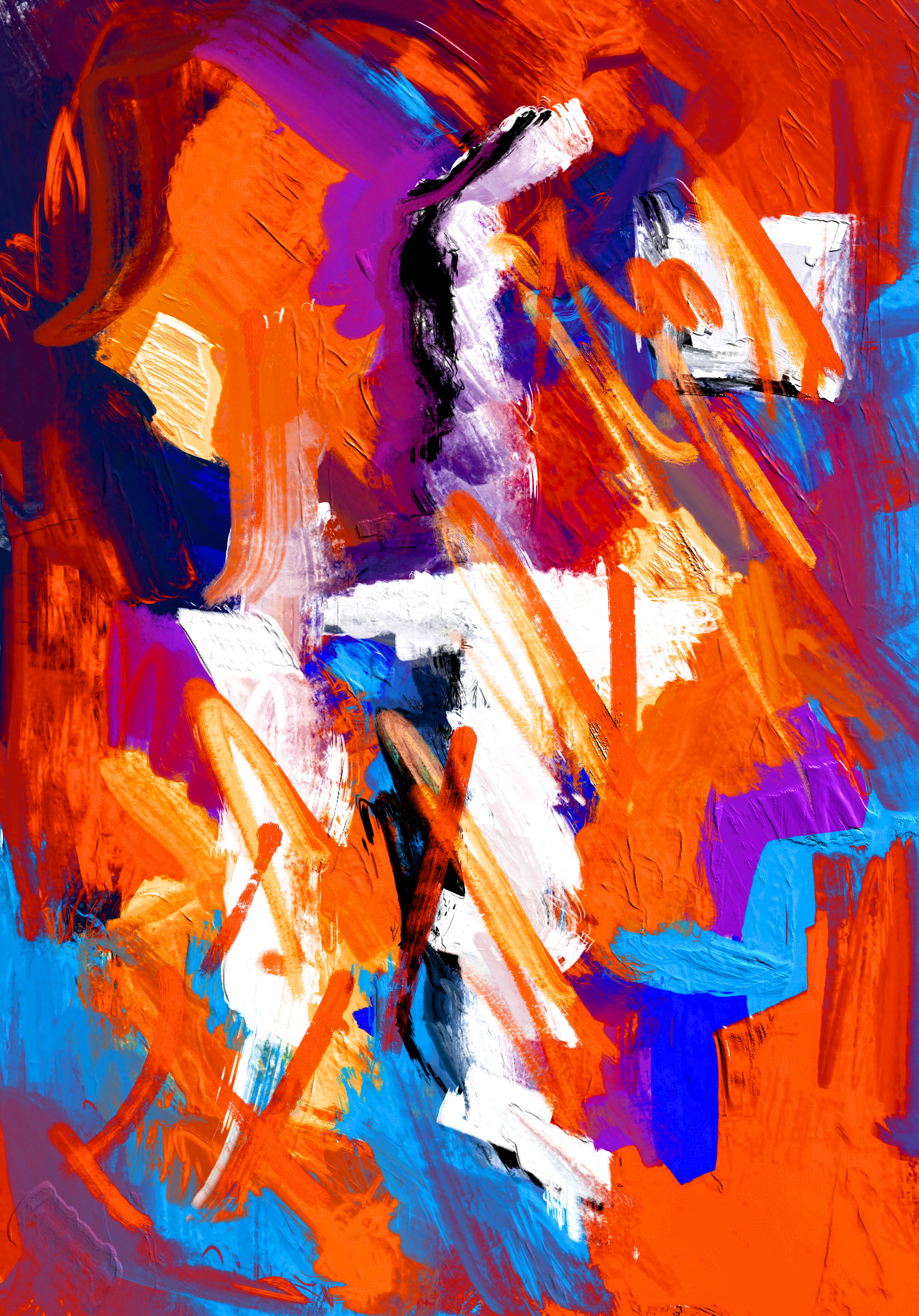 Abstract Painting with Vivid Colors · Free Stock Photo