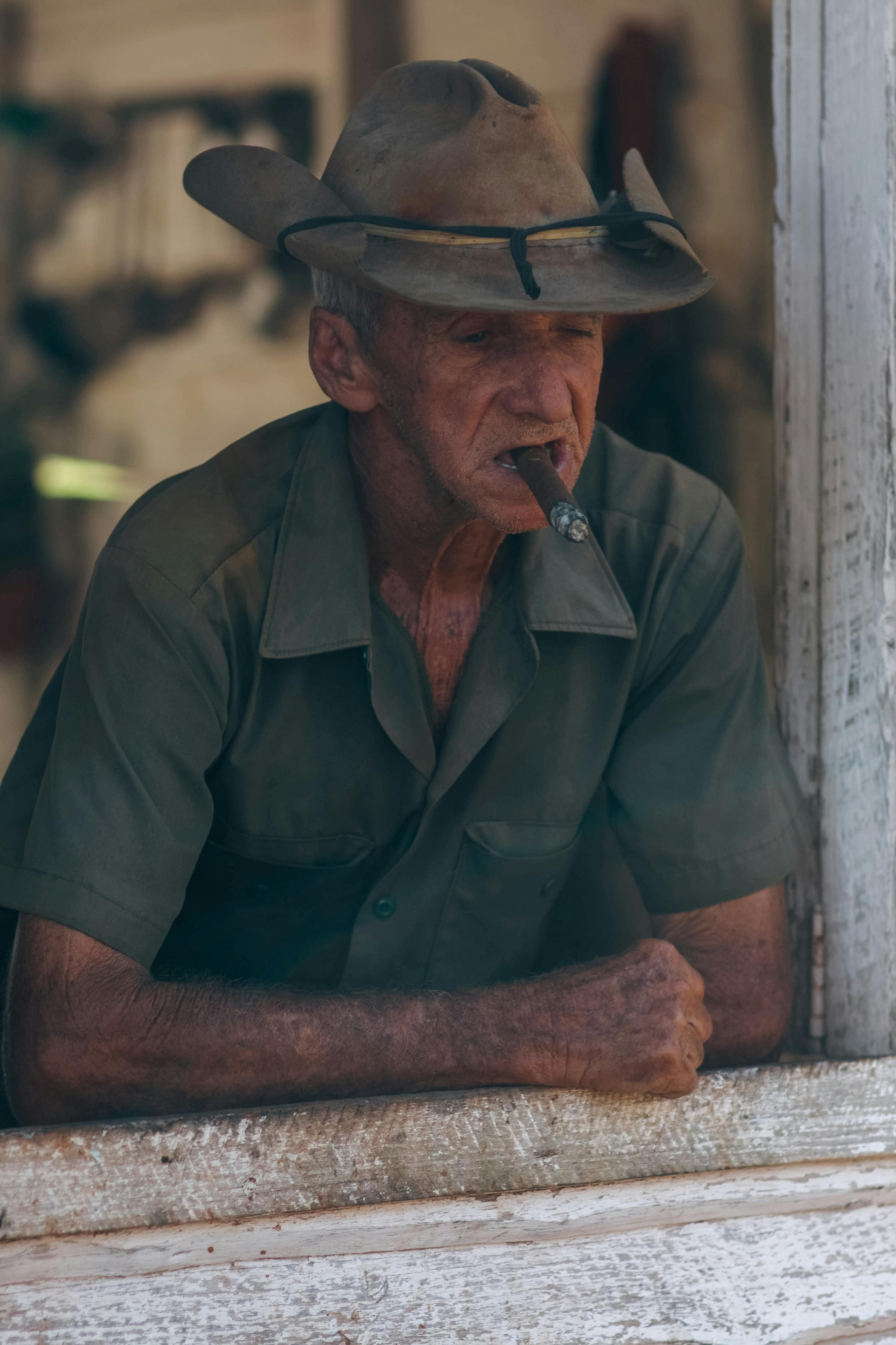 Elderly Man Smoking Cigar · Free Stock Photo