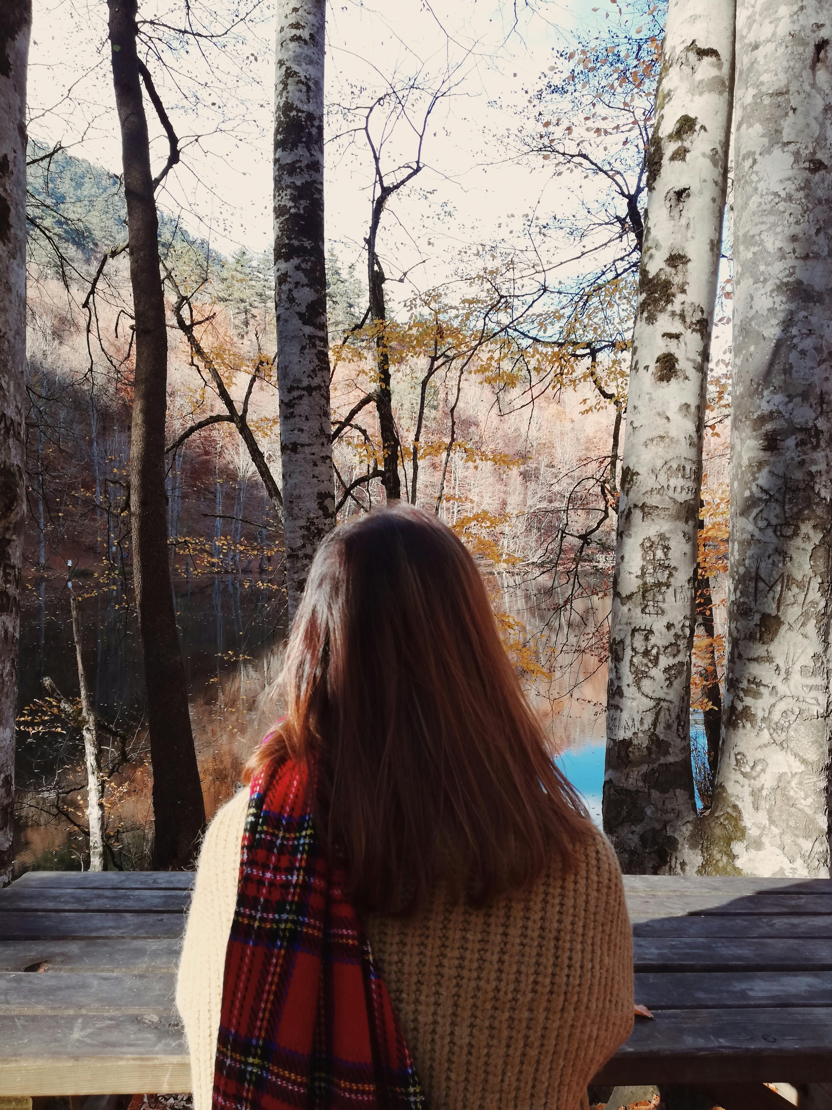 Woman Among Trees in Fall · Free Stock Photo