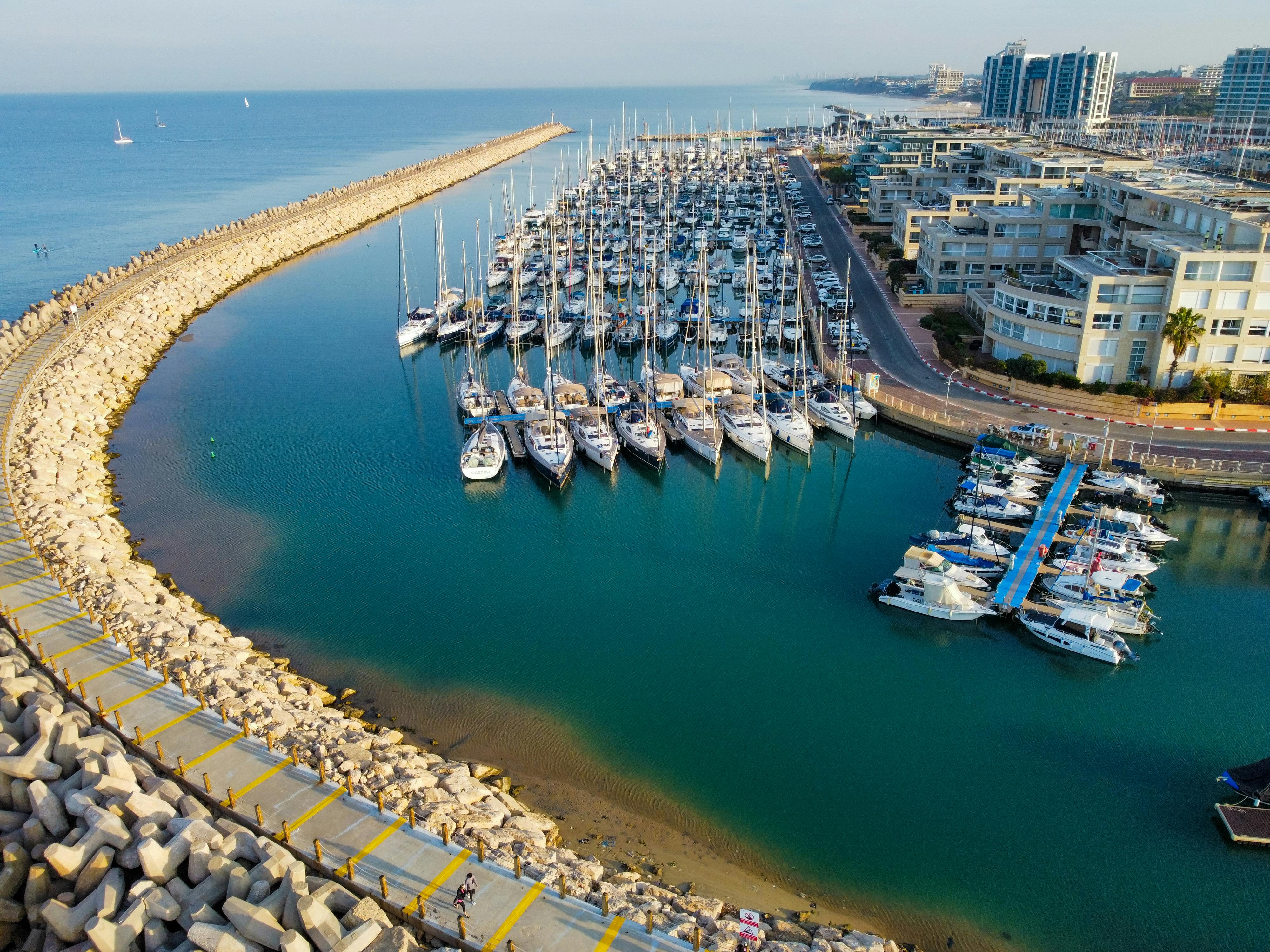 Aerial View of Marina Herzliya, Herzliya, Israel · Free Stock Photo