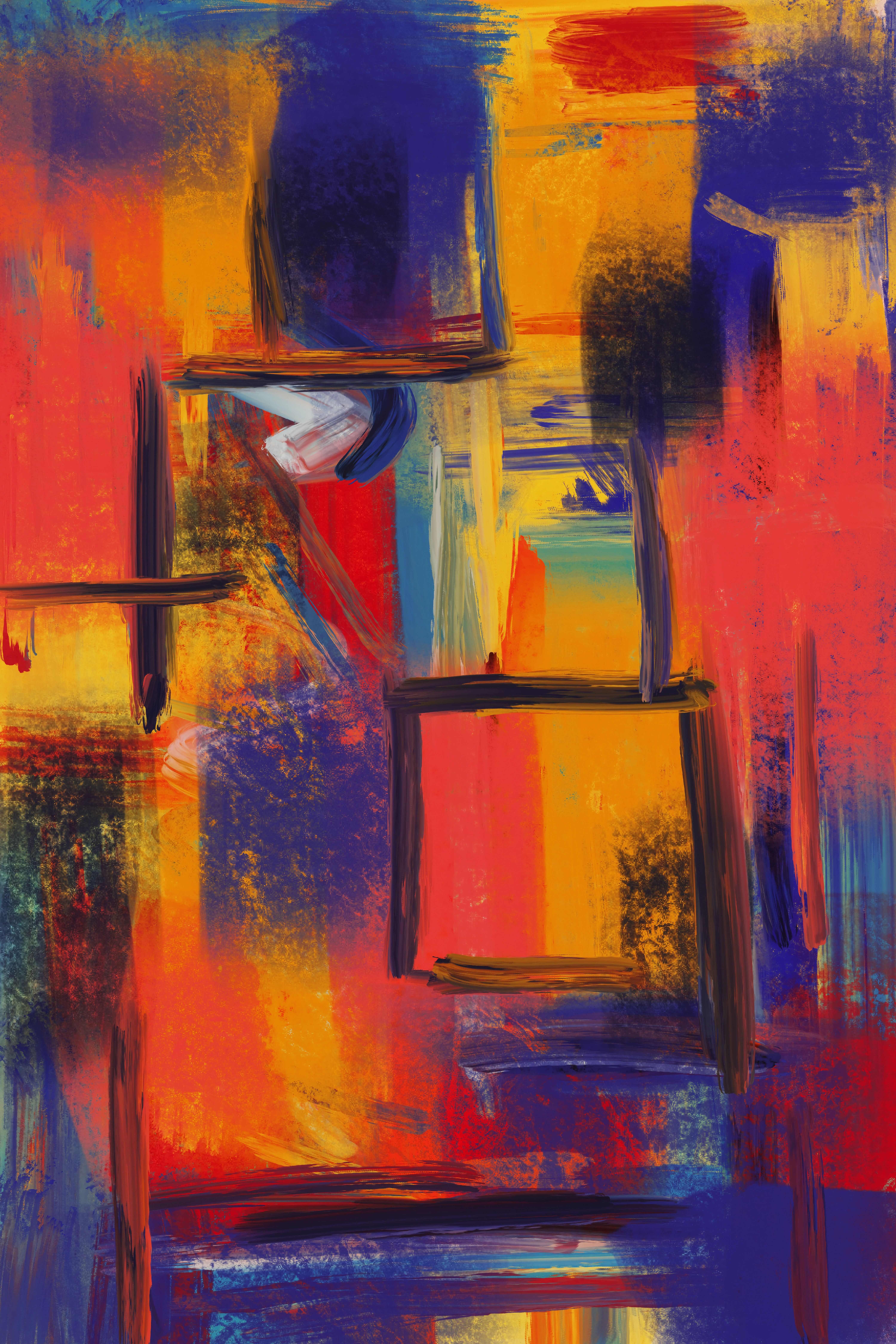 Abstract Painting in Close Up Shot · Free Stock Photo