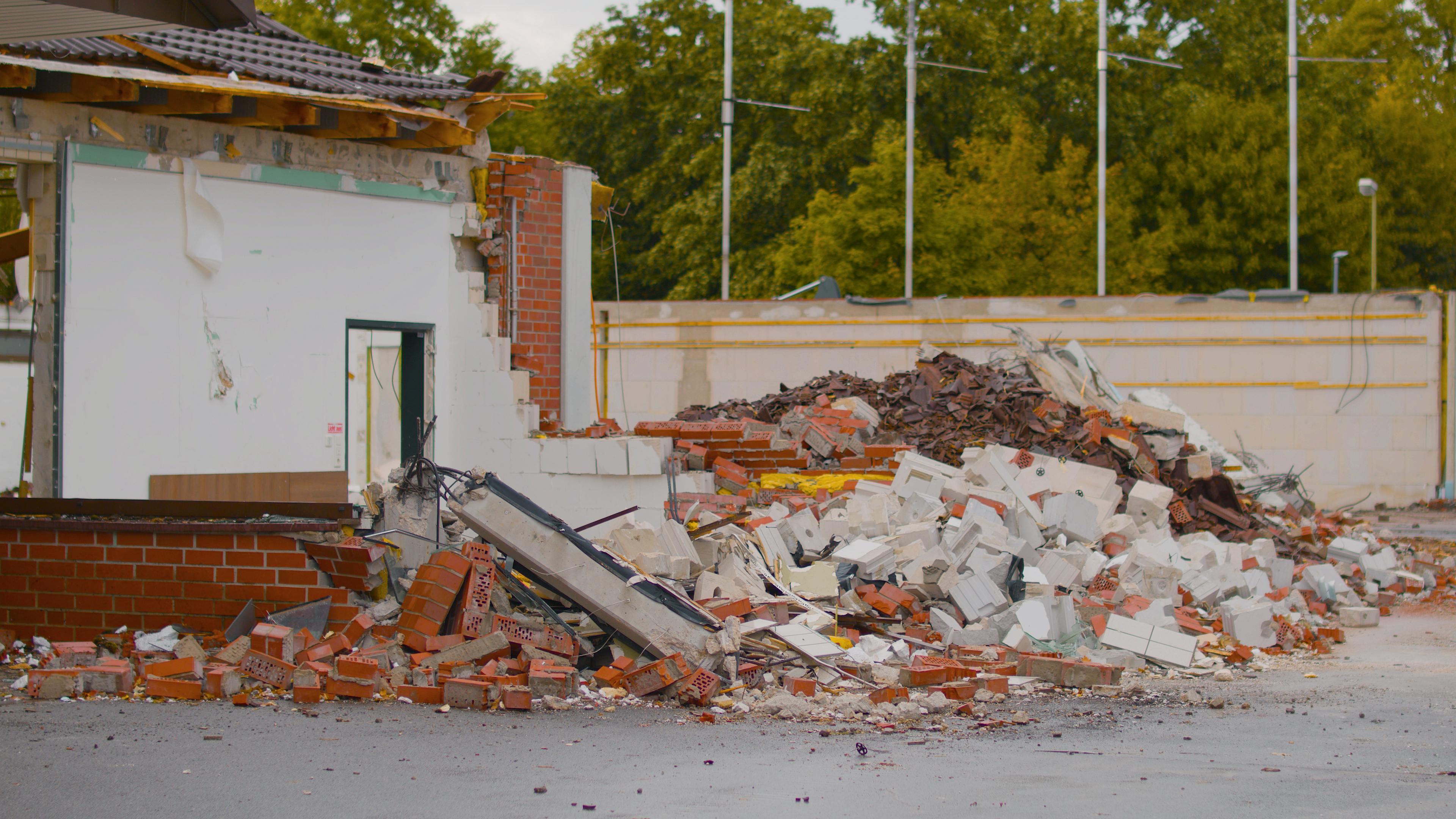 Debris and Rubble from a Demolished Building · Free Stock Photo