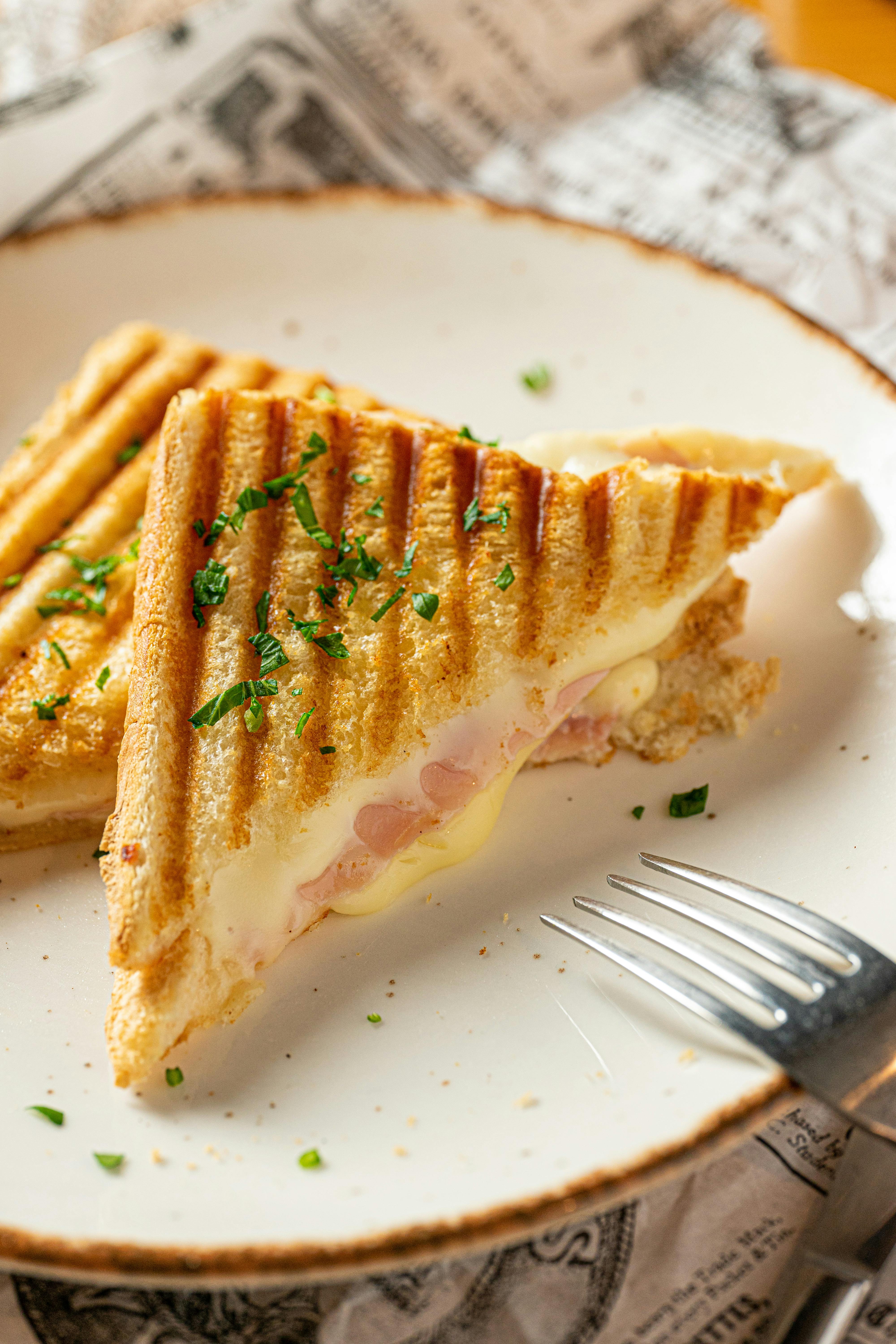 Ham and Cheese Toasts · Free Stock Photo