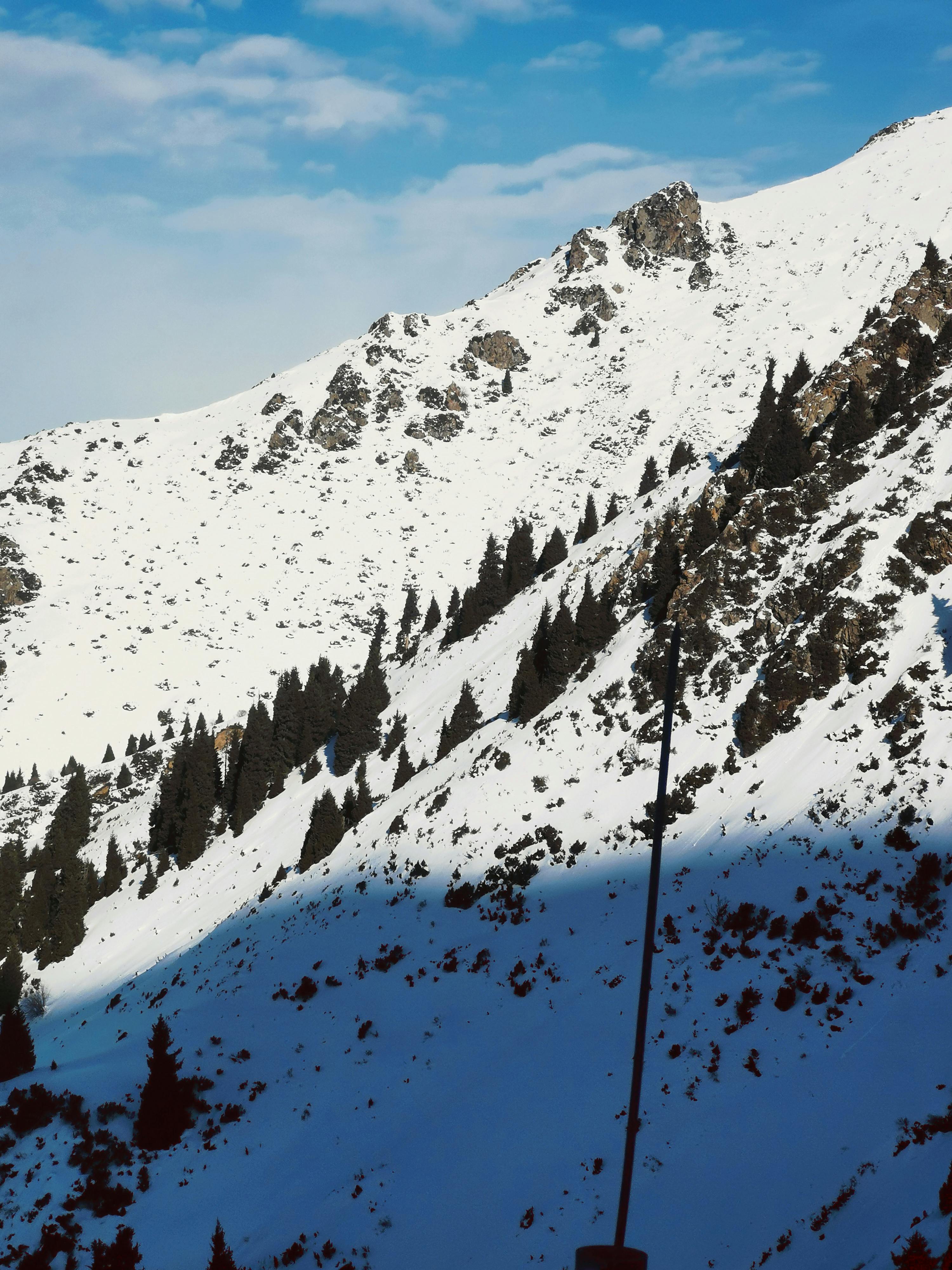 Aerial View of Snow Covered Mountain · Free Stock Photo
