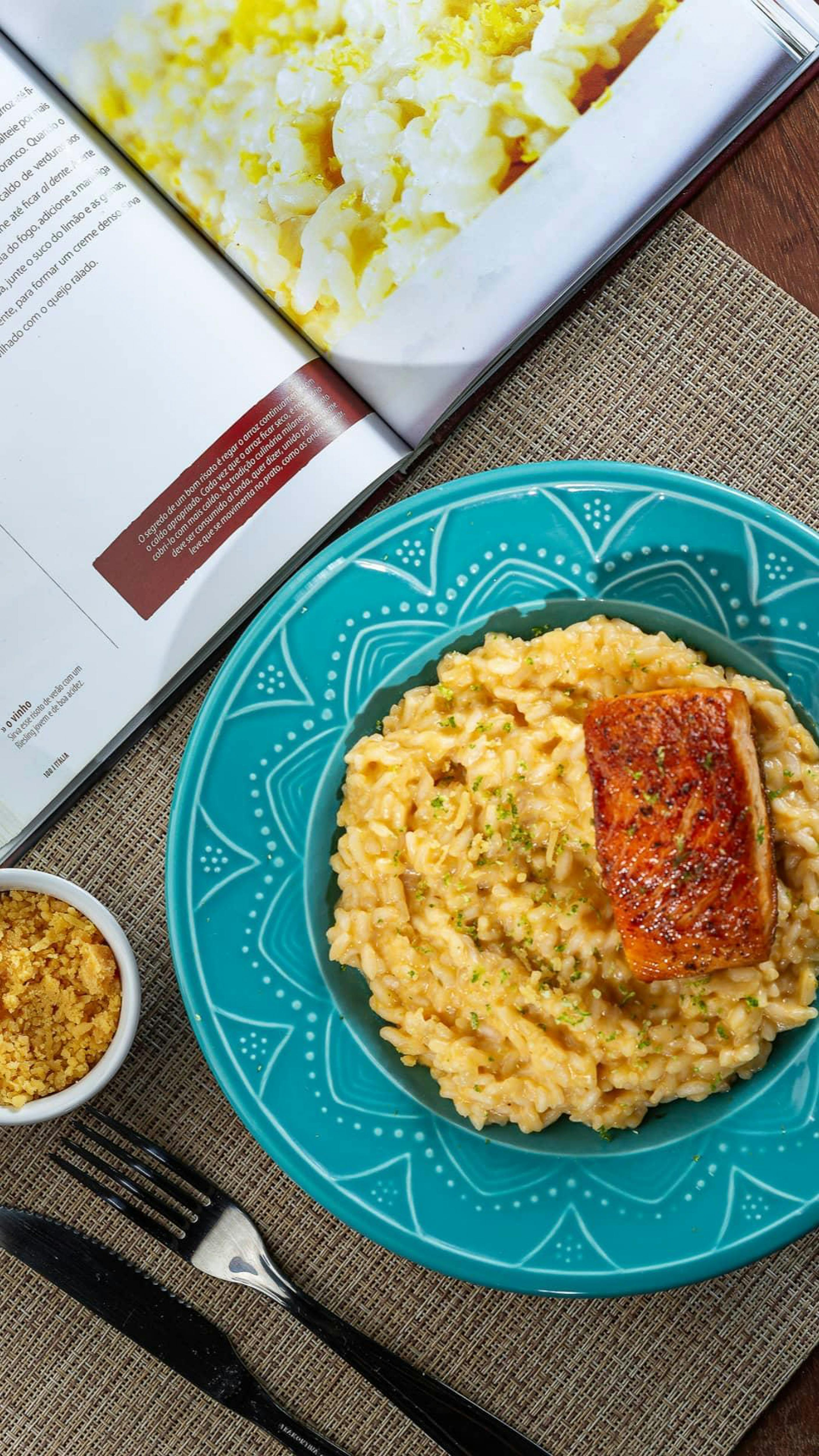 Homemade Carbonara on Table witk Cookbook · Free Stock Photo