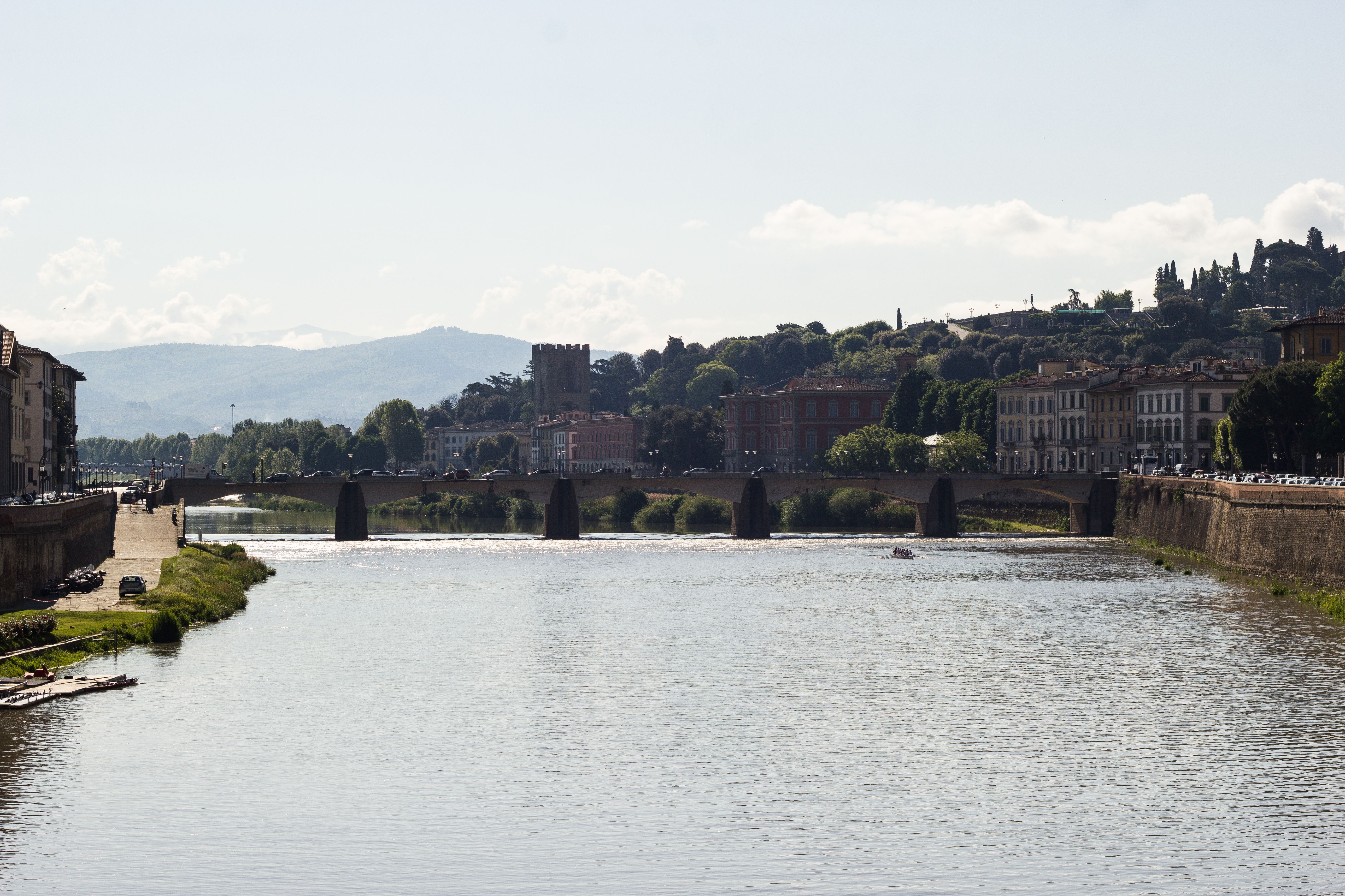 Ponte Alle Grazie Bridge Over Arno River, Florence, Italy · Free Stock ...