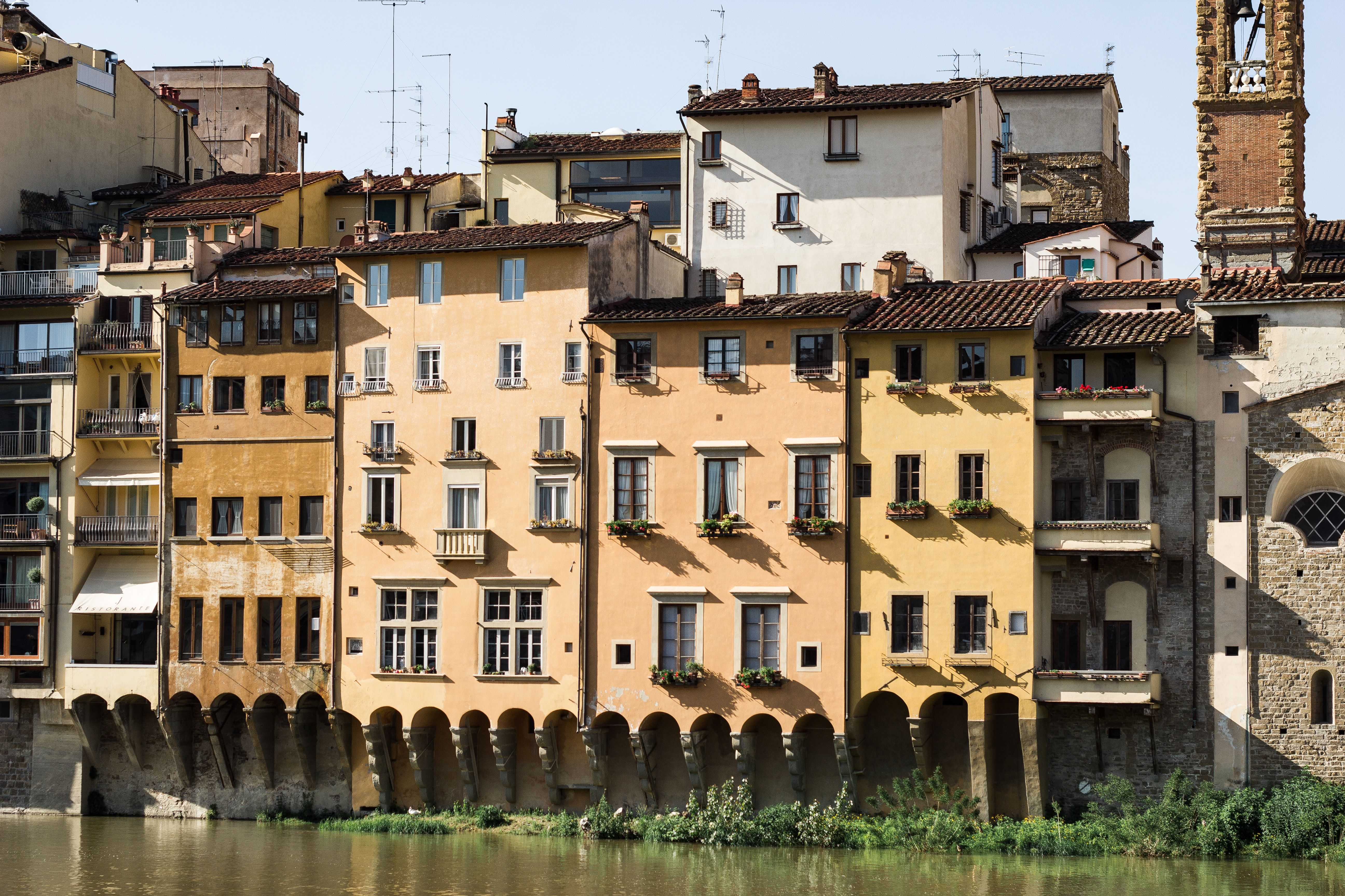 Sunlit Walls of Buildings in Town · Free Stock Photo