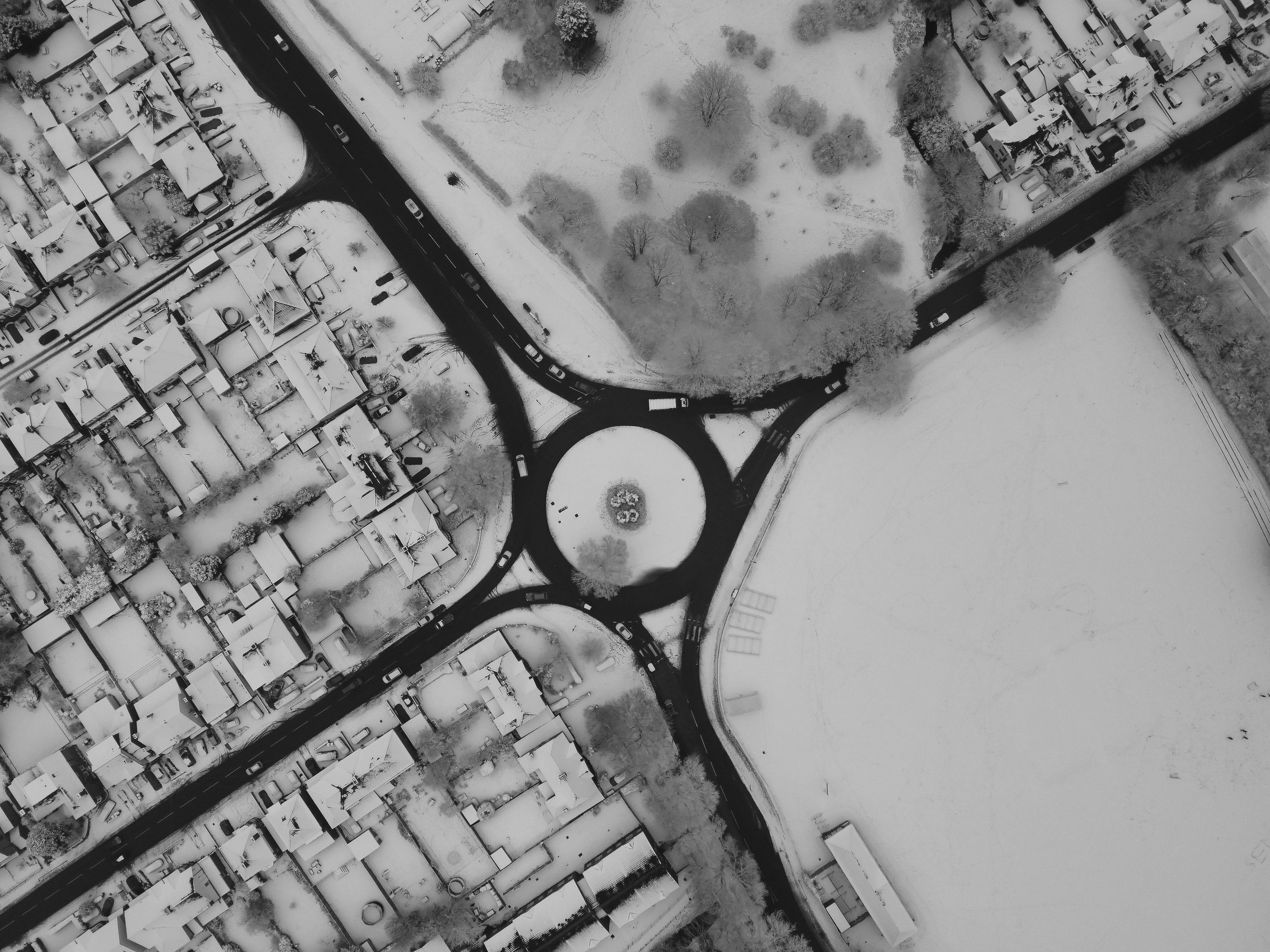 Birds Eye View of Town · Free Stock Photo