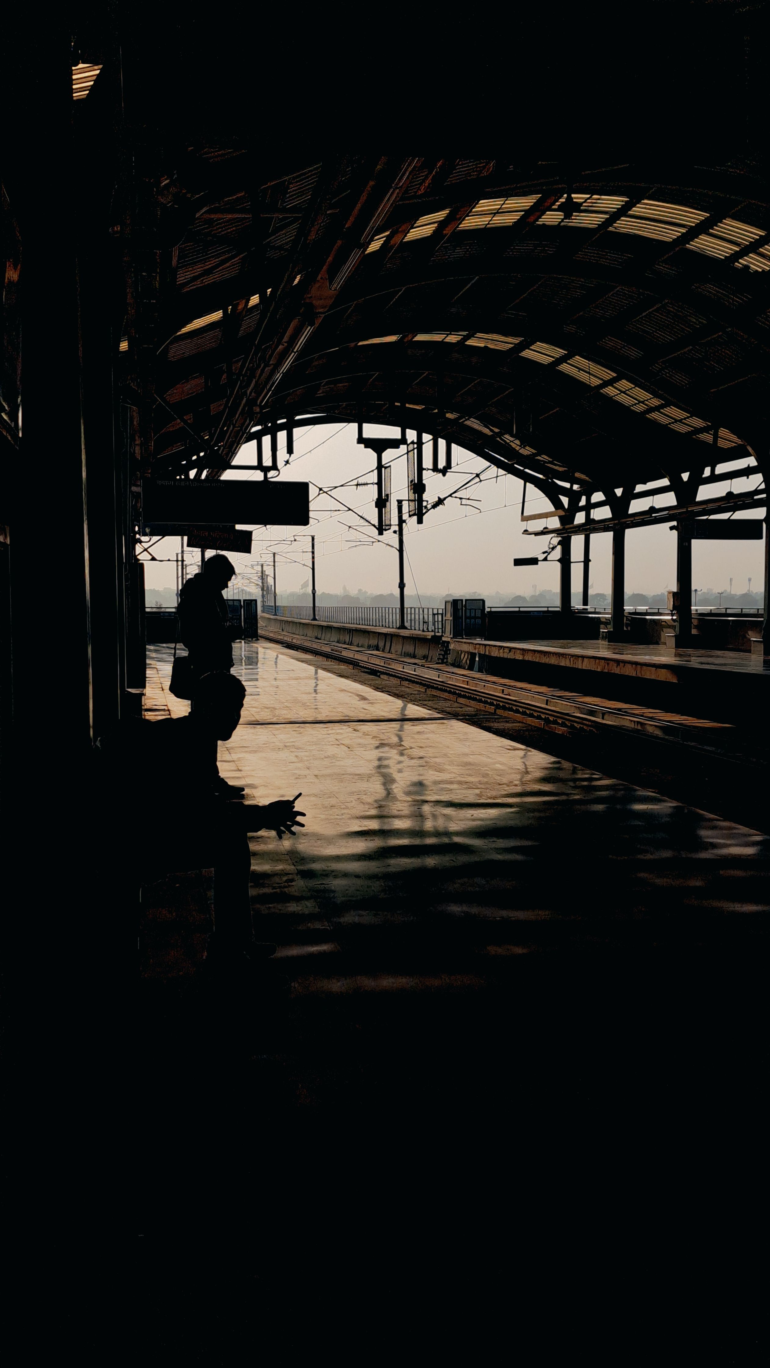 Person on Platform on Train Station in Darkness · Free Stock Photo