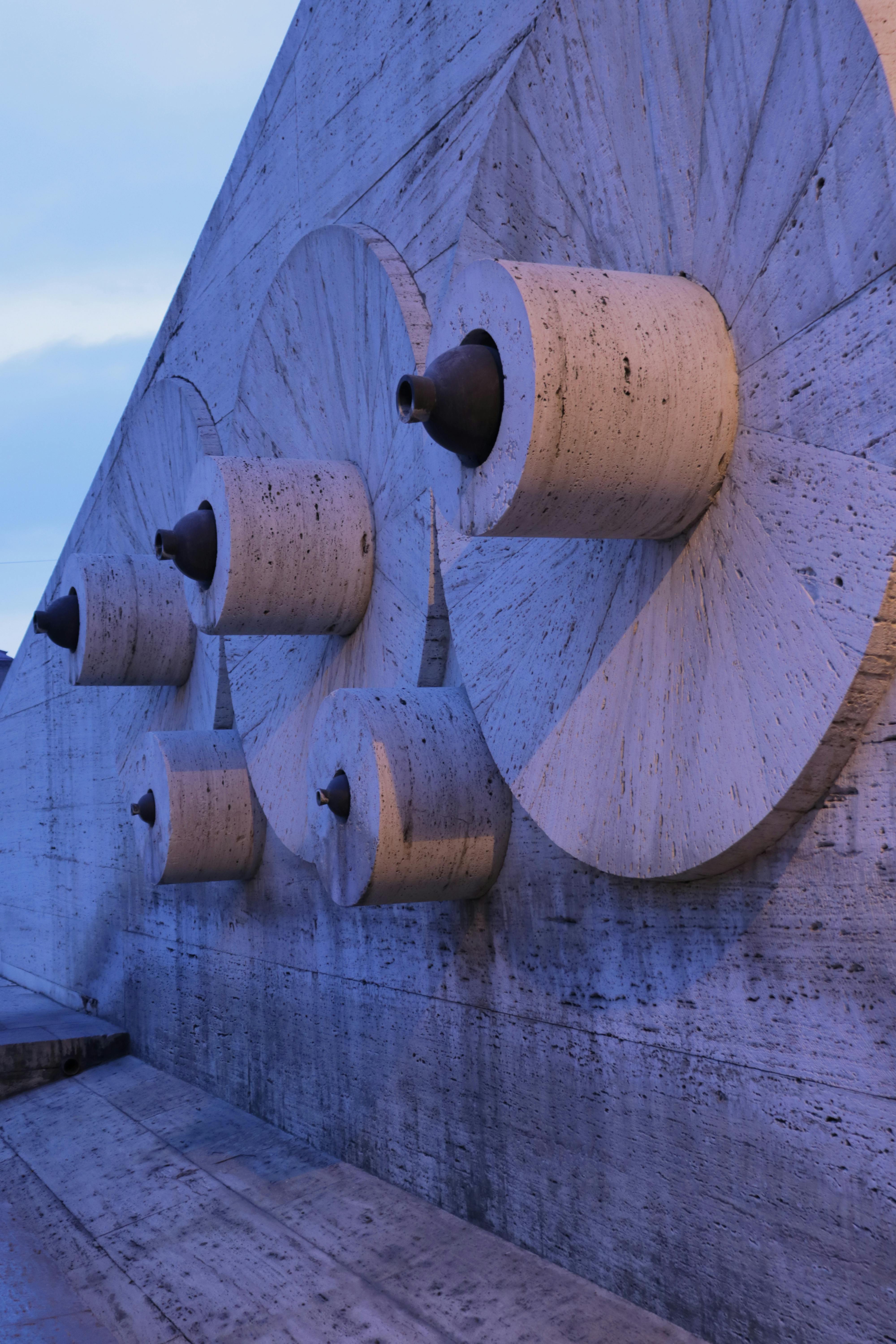 Circular Items on Wall · Free Stock Photo