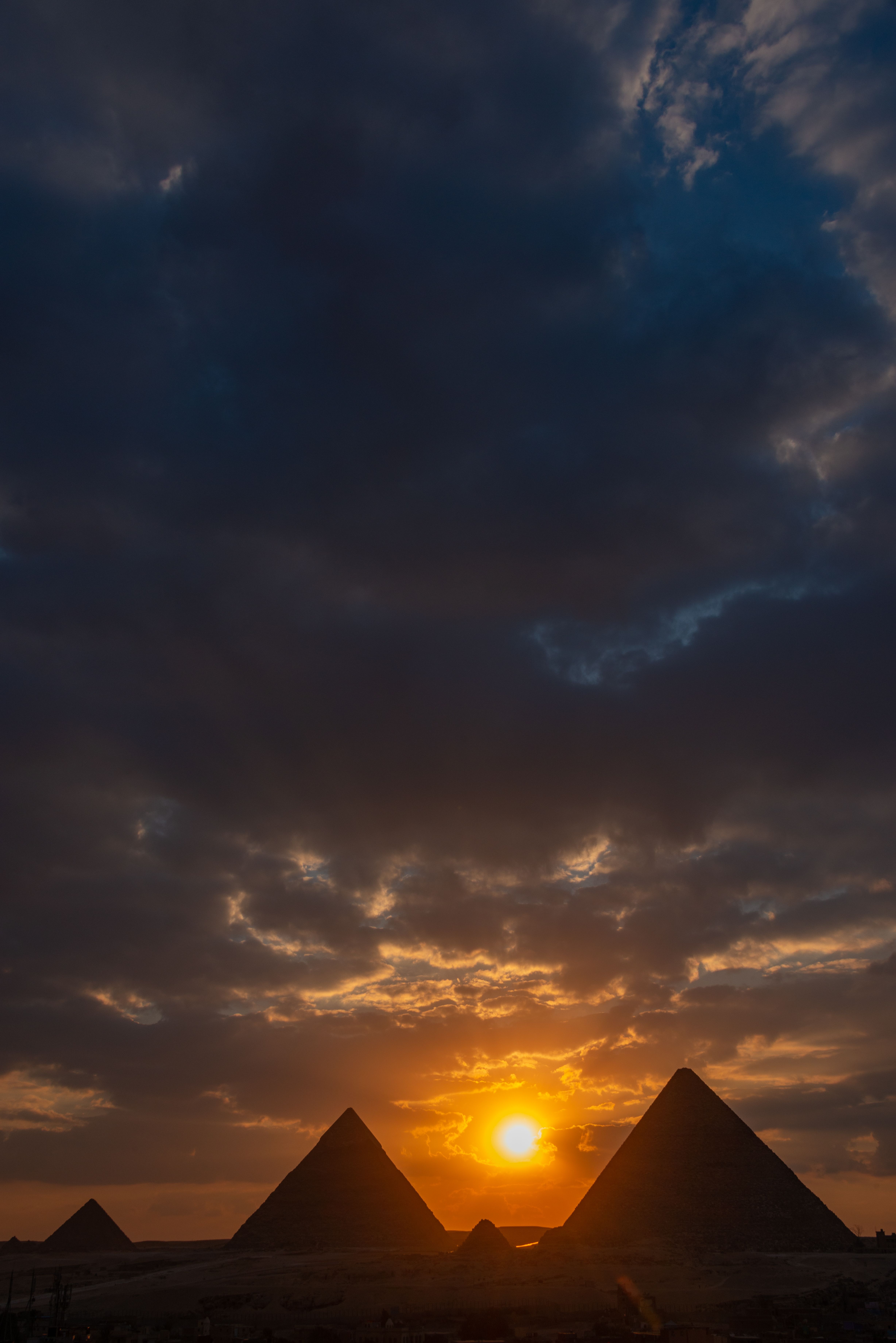 Overcast over Pyramids at Sunset · Free Stock Photo