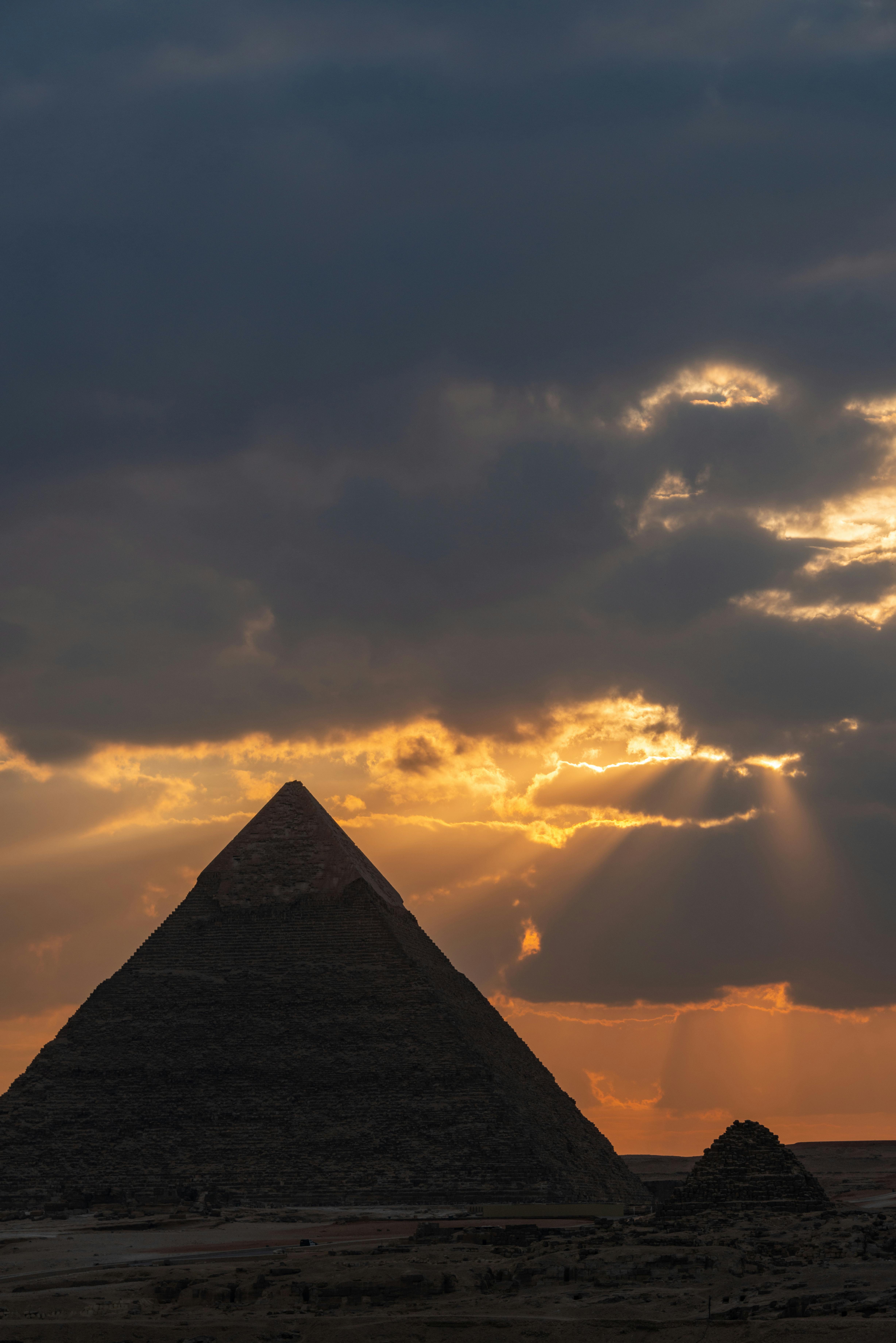 Overcast over Pyramid at Sunset · Free Stock Photo