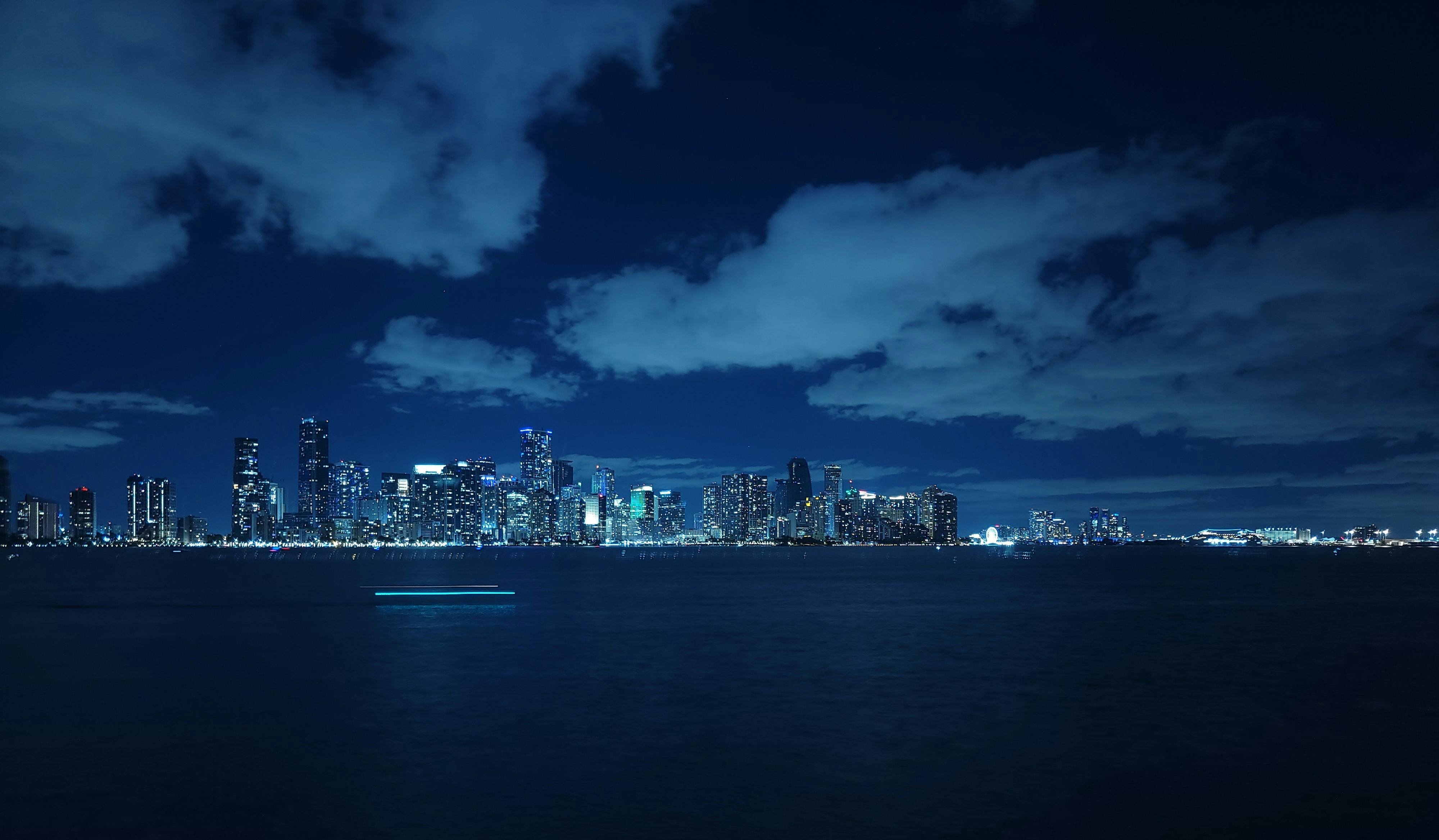 Urban Skyline at Night · Free Stock Photo