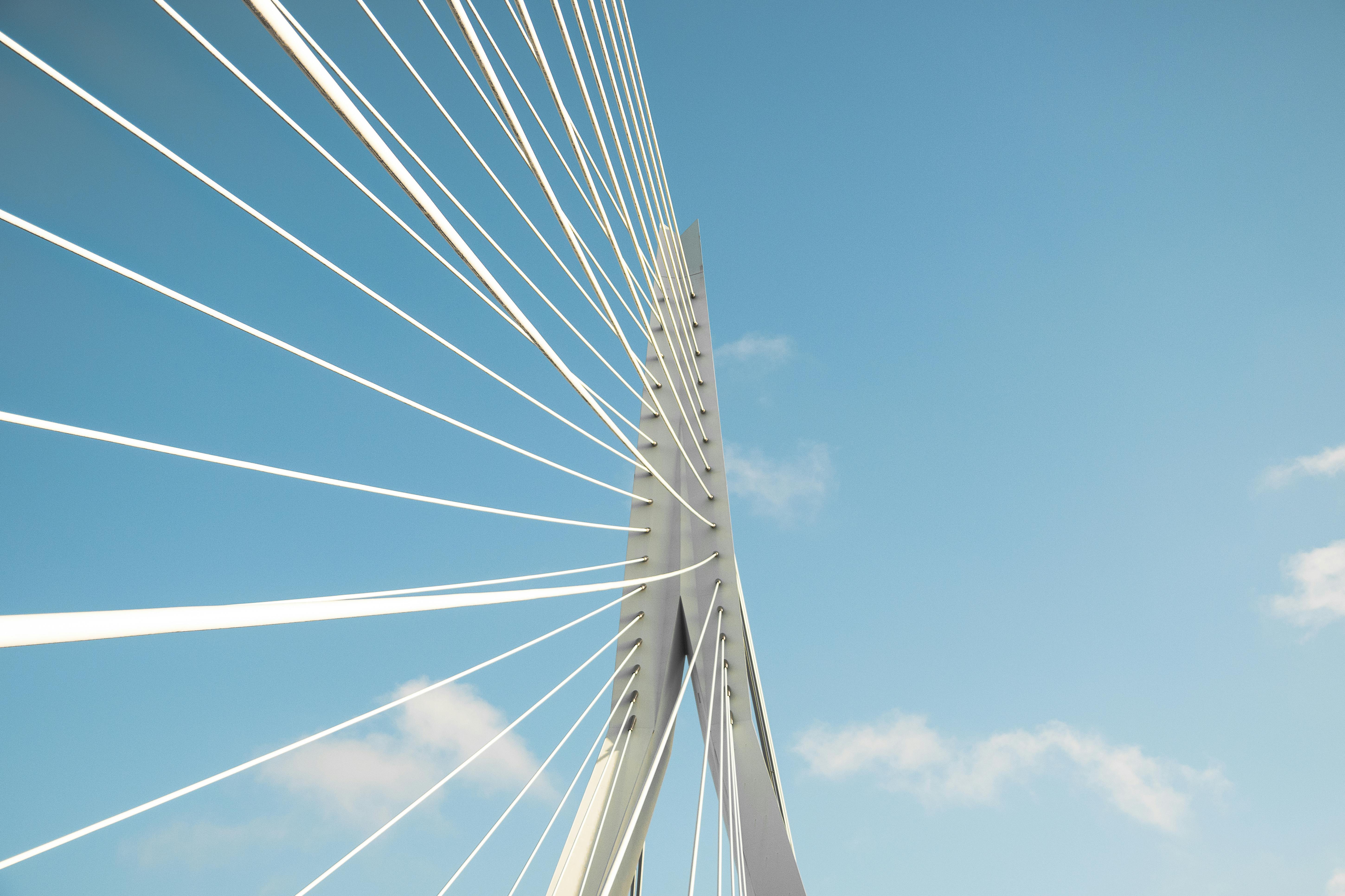 White Suspension Bridge · Free Stock Photo