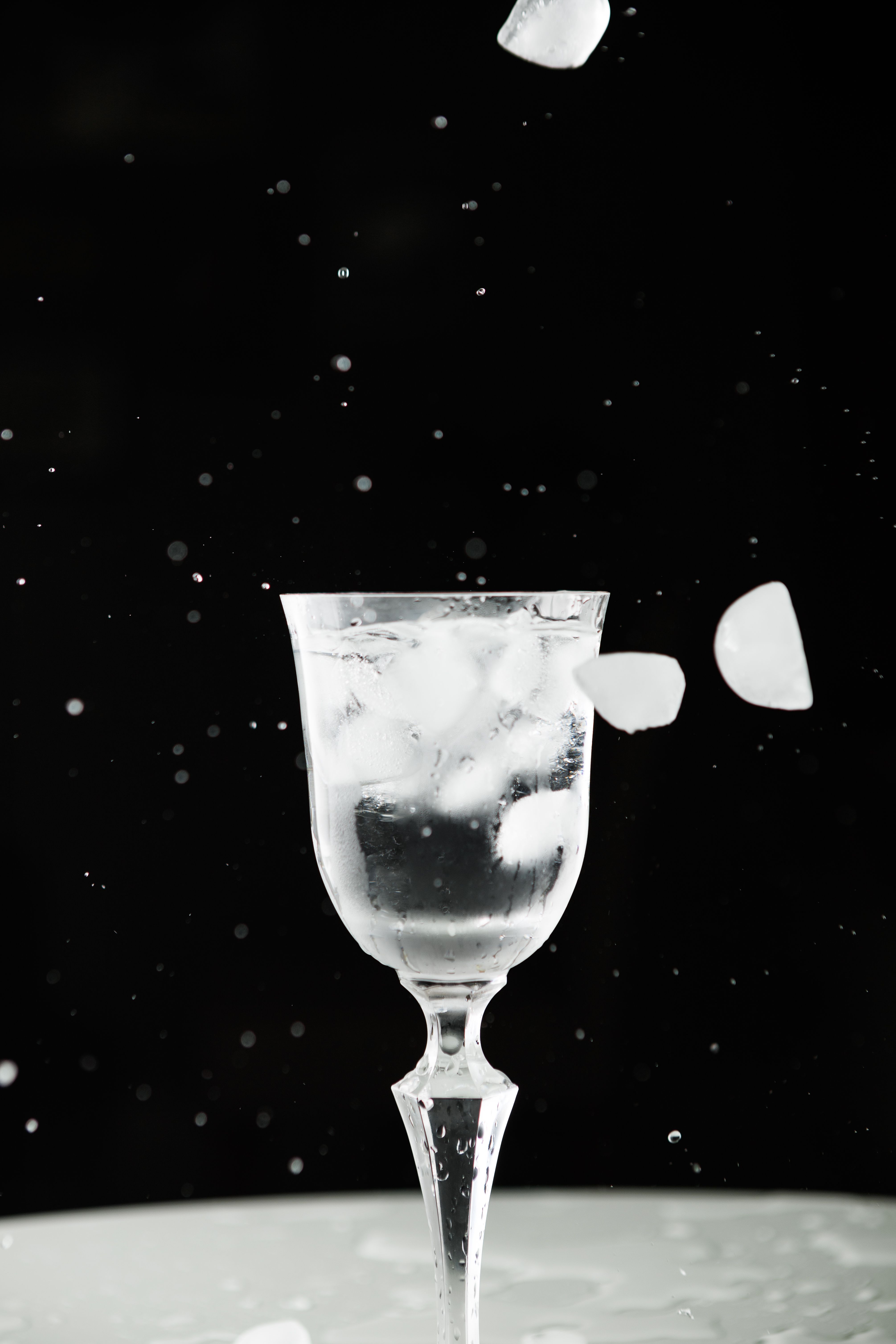 Ice Flying around Glass · Free Stock Photo