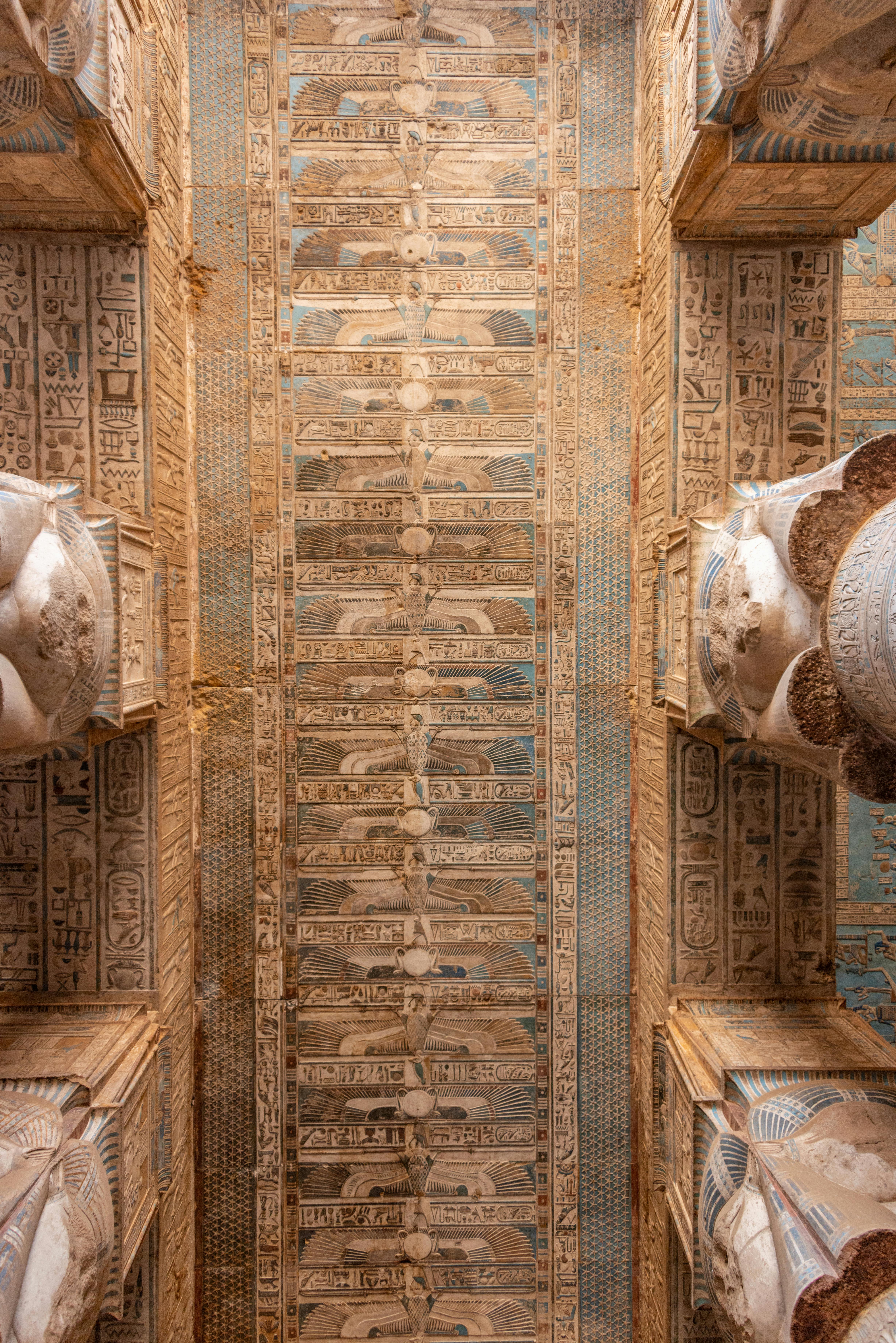 Ceiling in Egyptian Dendera Temple · Free Stock Photo