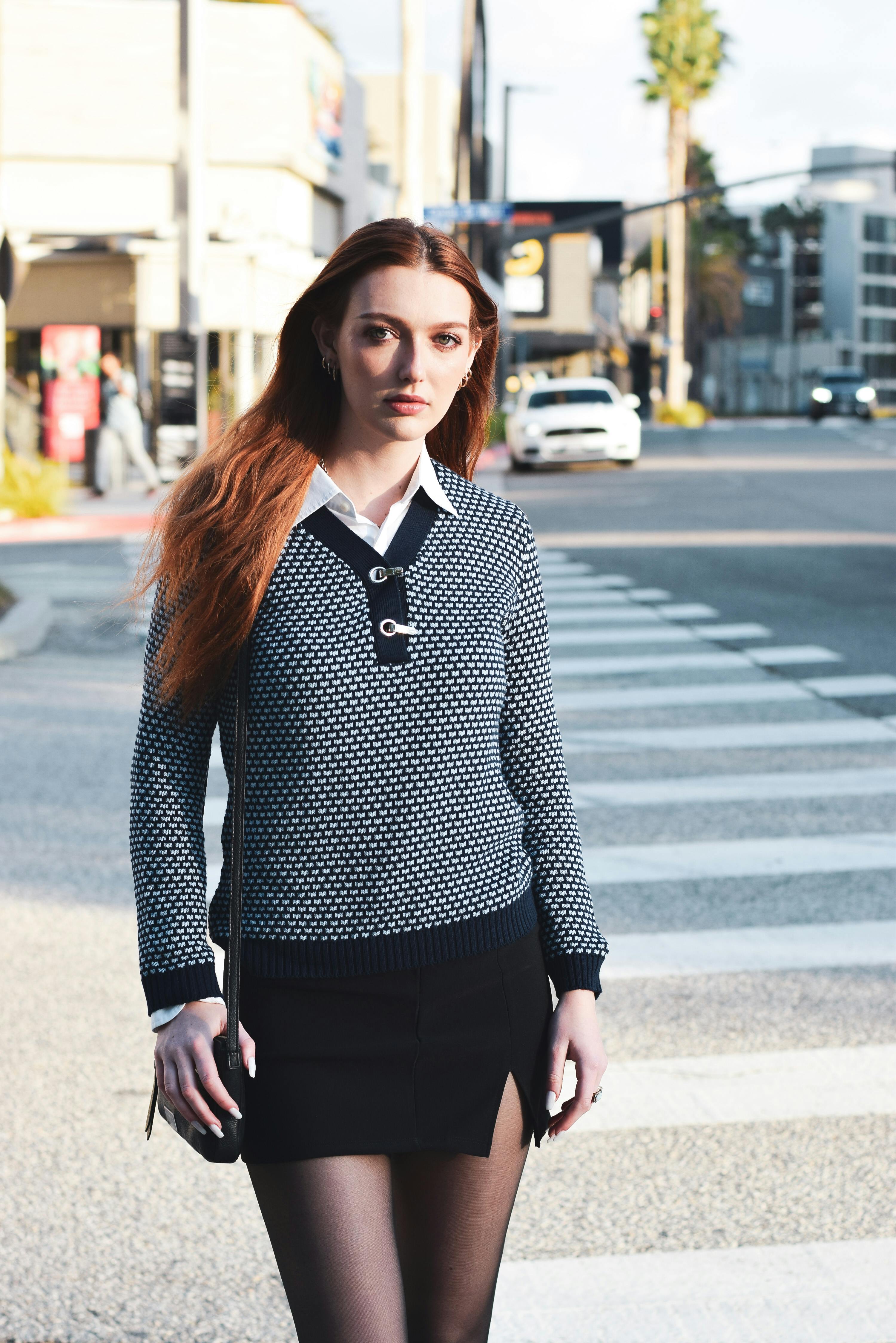 Woman in Mini in City · Free Stock Photo