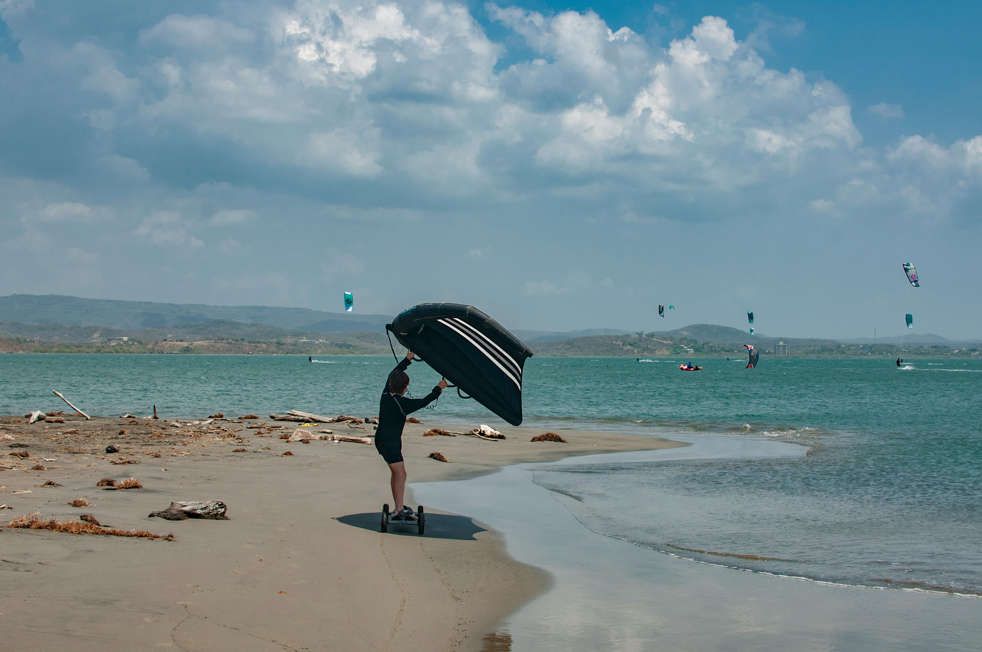 Wind Skateboarding on Beach · Free Stock Photo
