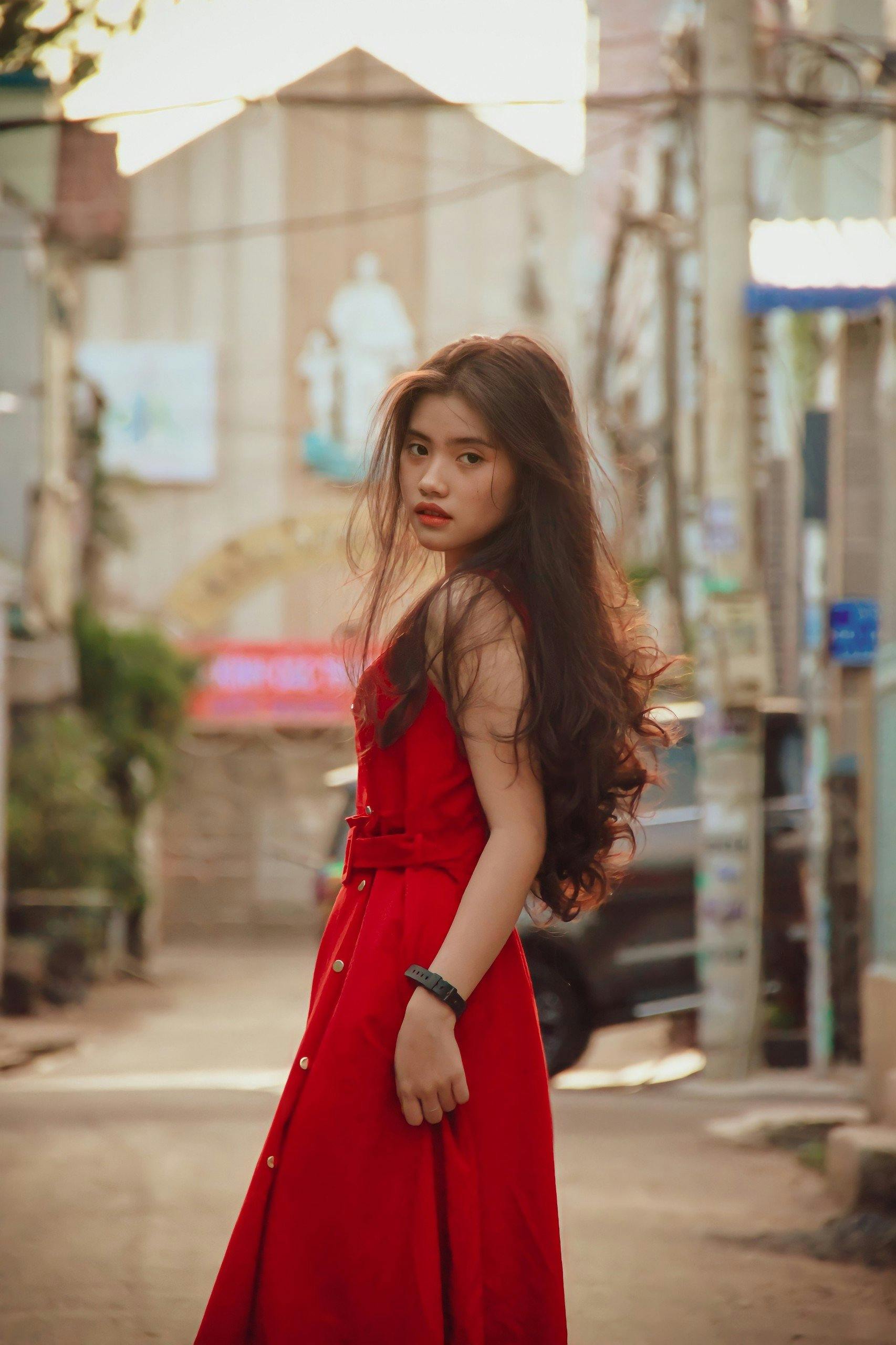 Woman in Red Dress · Free Stock Photo