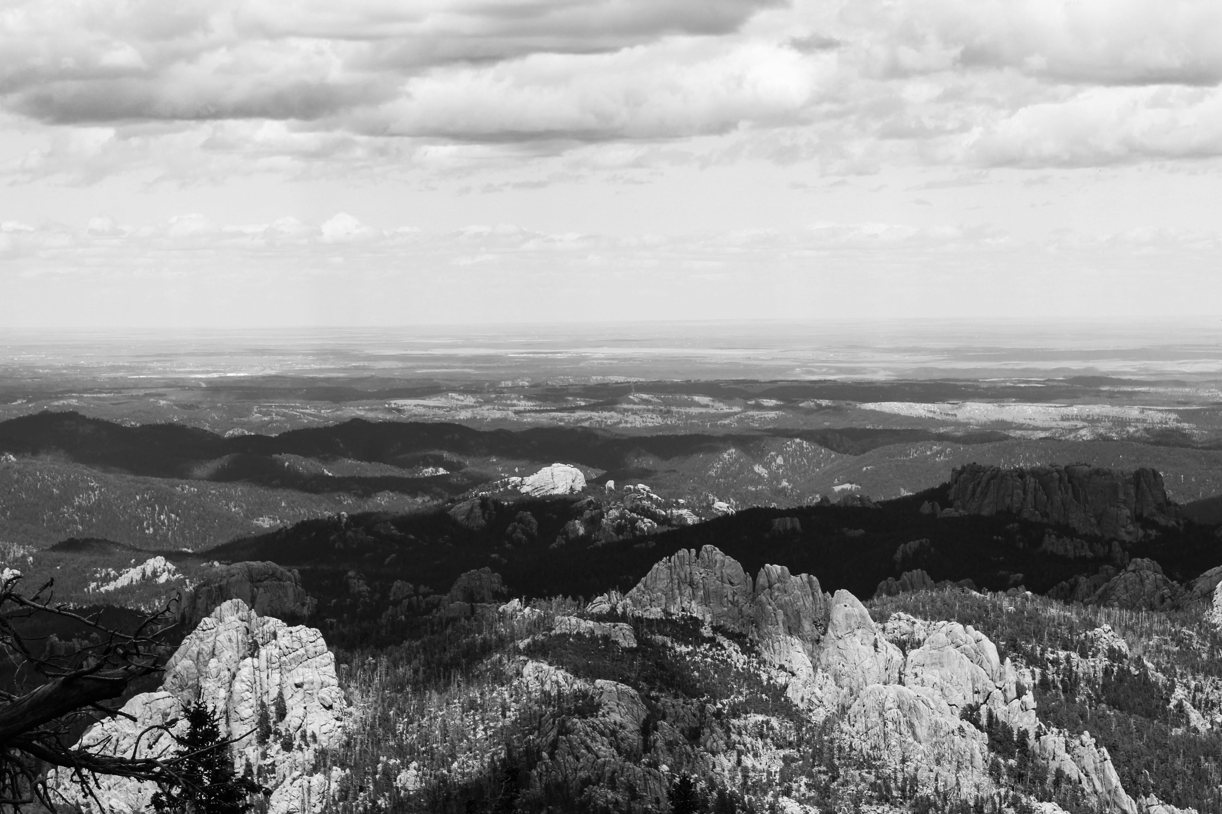 Brown Rock Mountains Under the White Clouds · Free Stock Photo