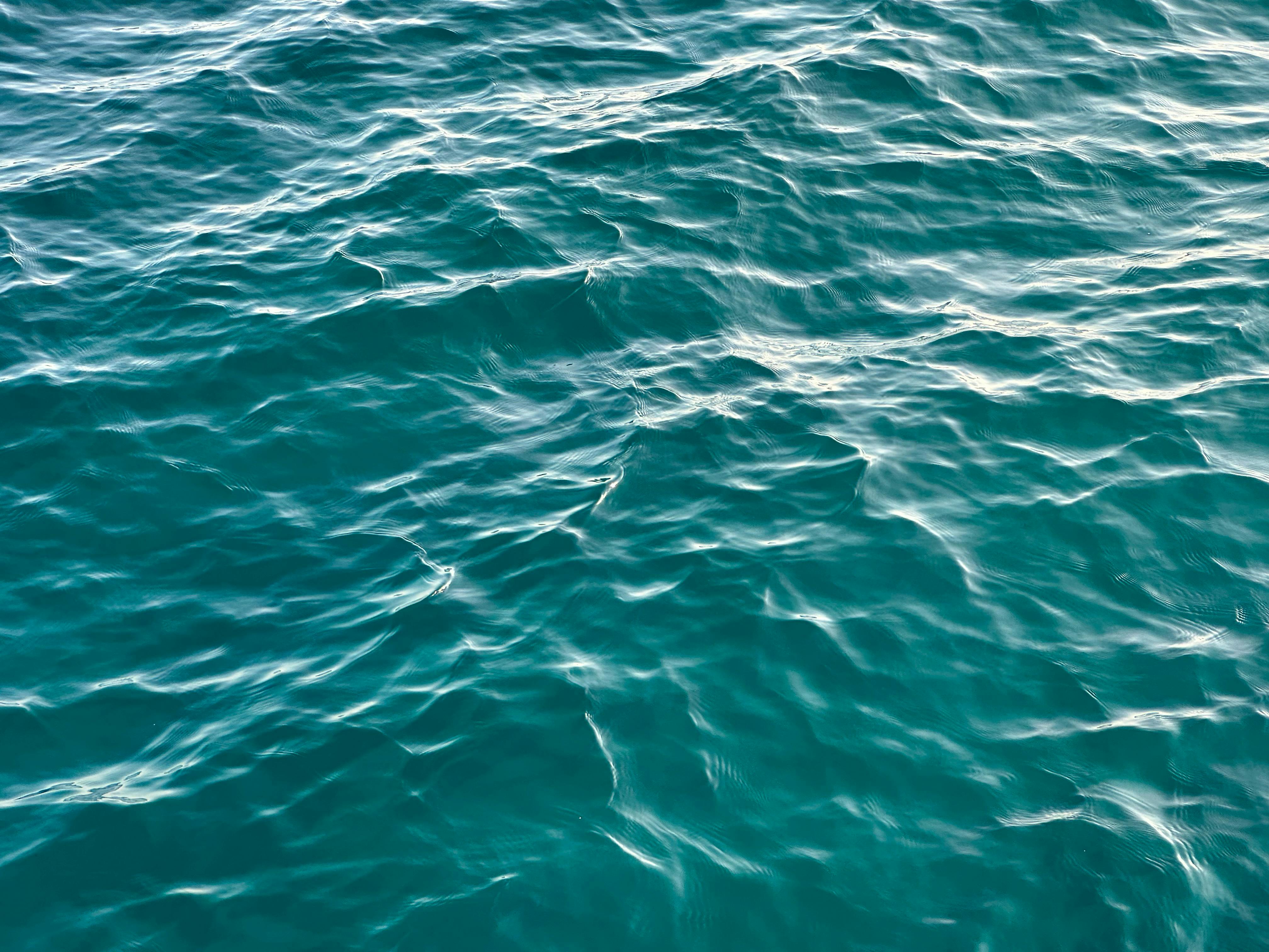 Tranquil Ocean Waves Under Bright Sunlight · Free Stock Photo