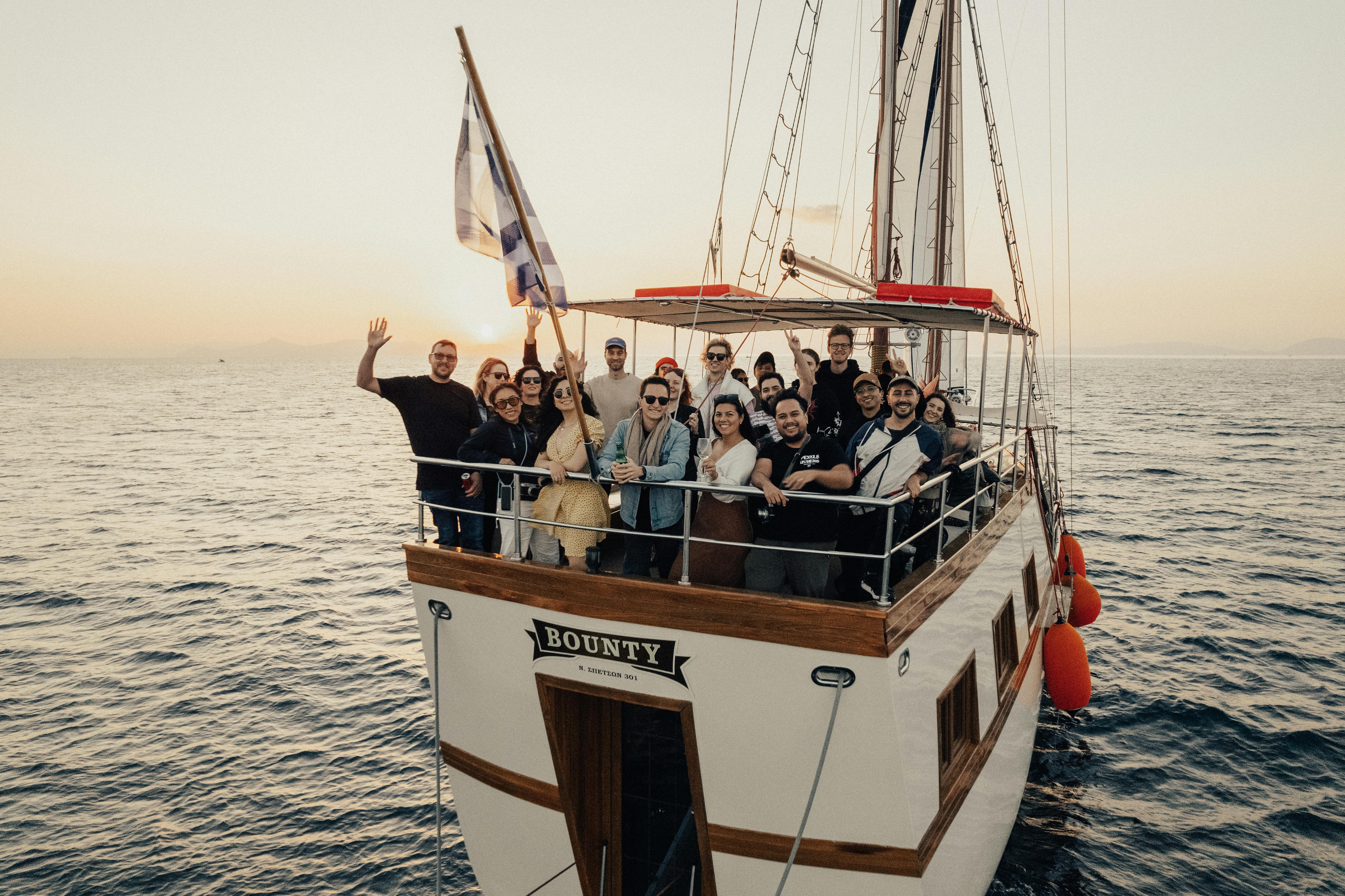 Group Enjoys Sunset Sailing Adventure · Free Stock Photo