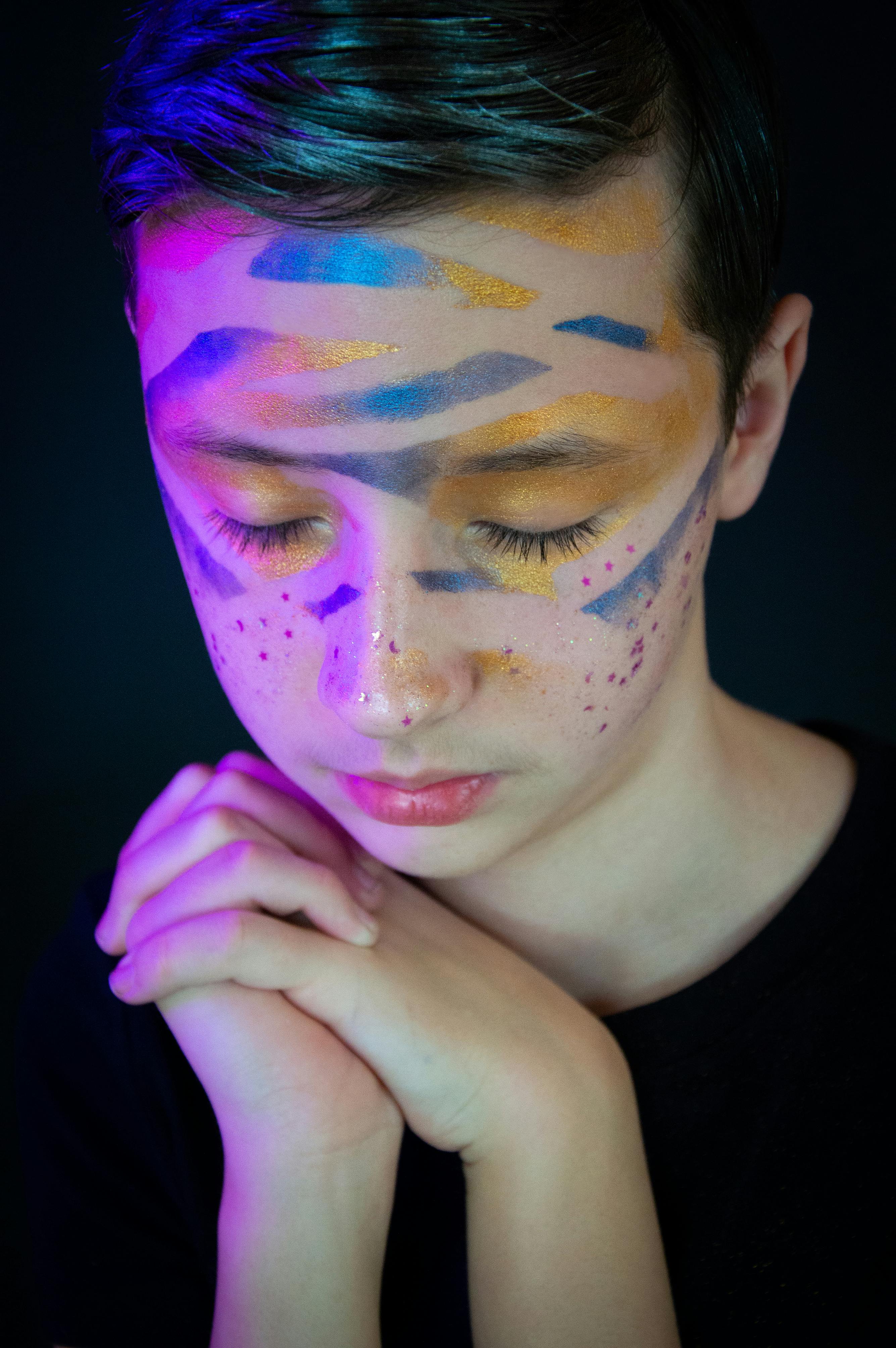 Boy with Makeup · Free Stock Photo