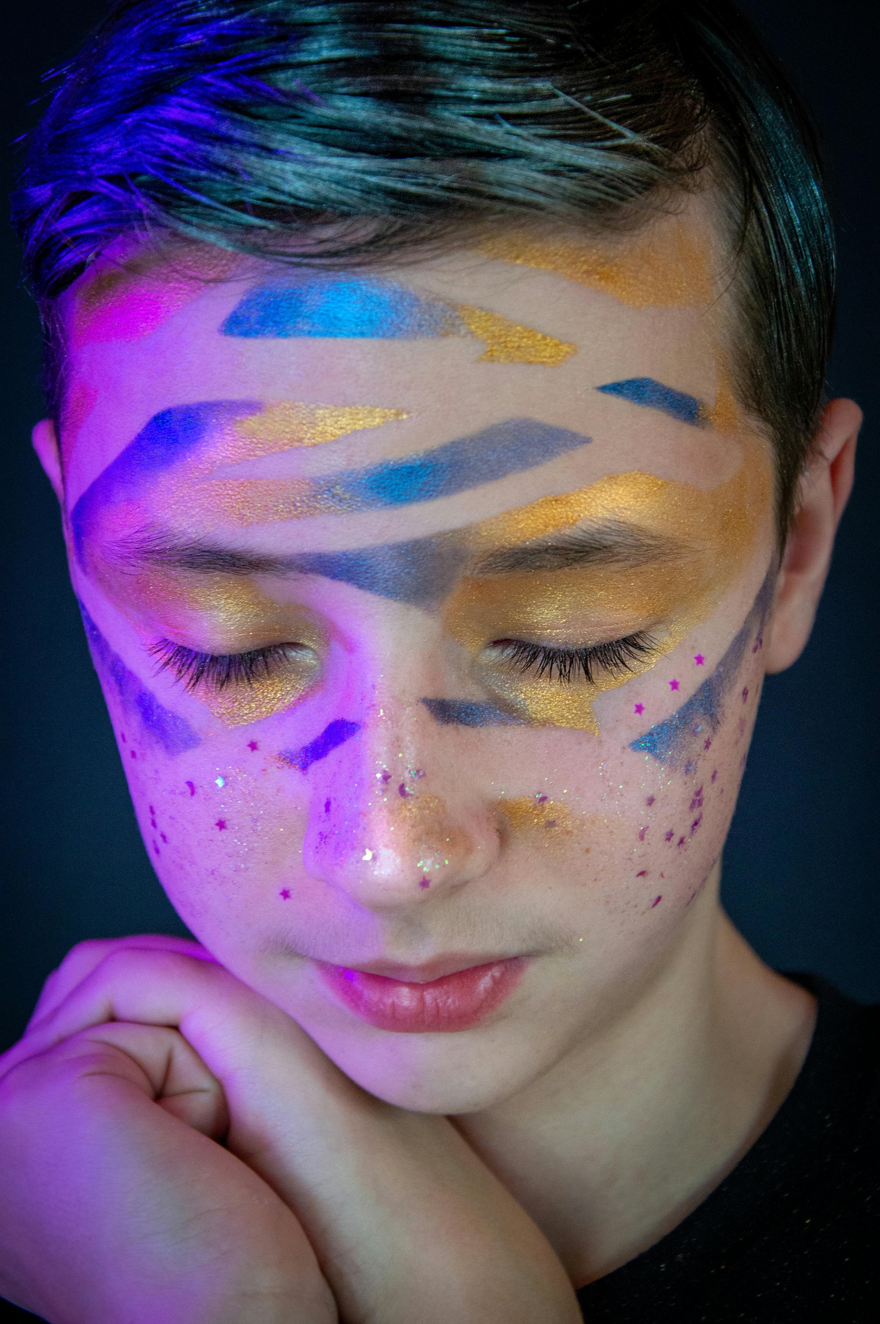 Boy with Makeup · Free Stock Photo