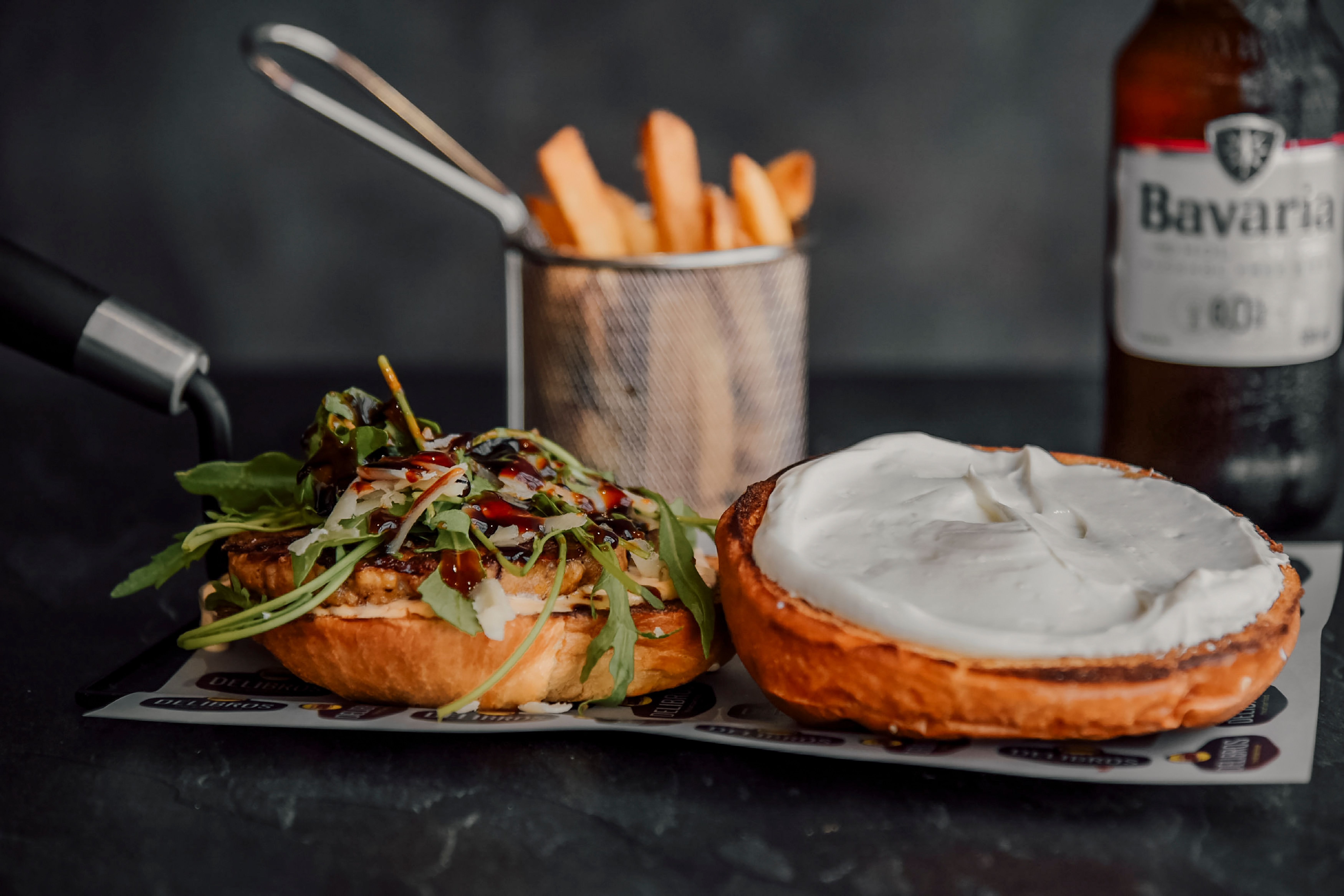 Beer, Fries and Burger · Free Stock Photo
