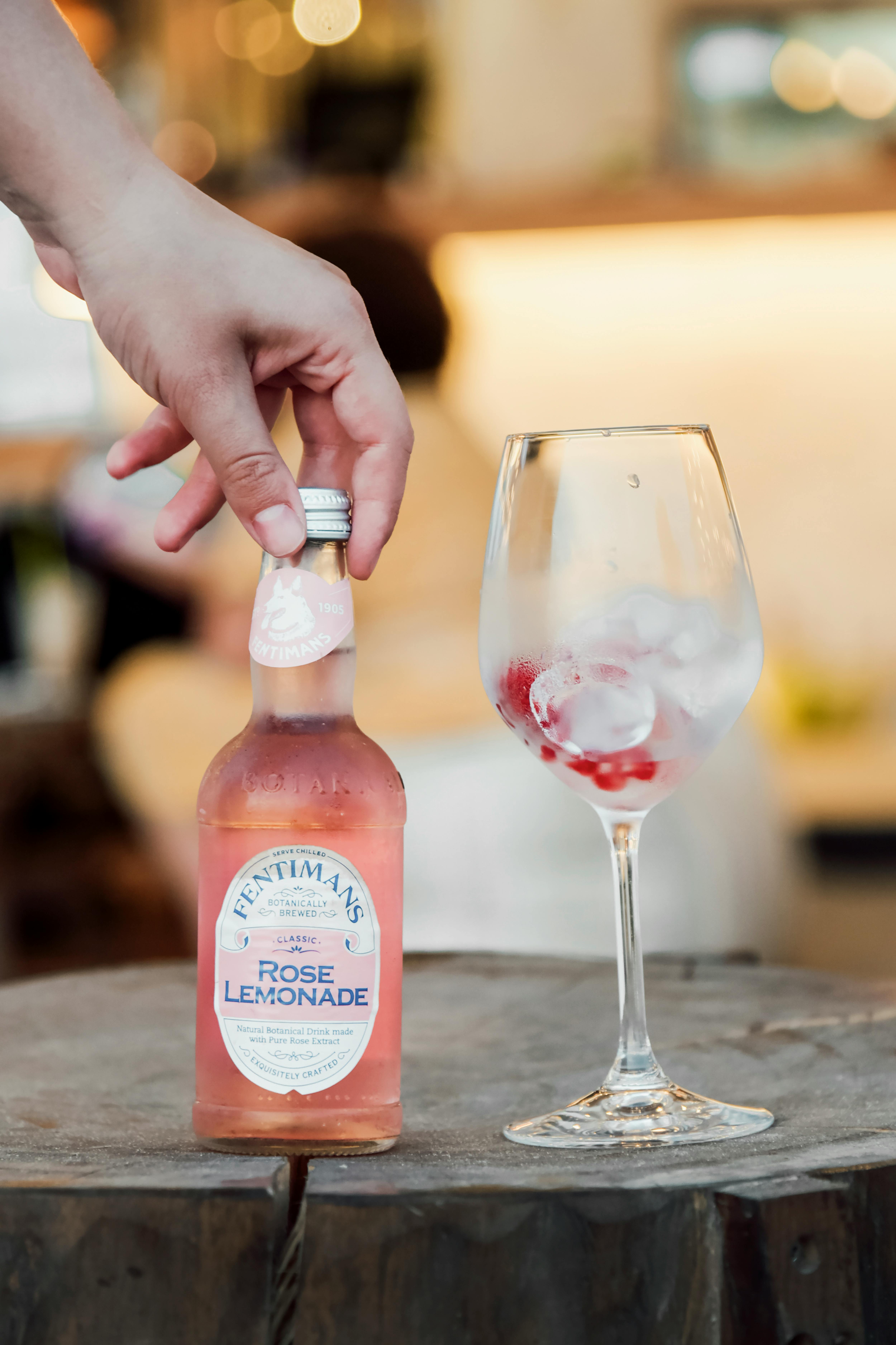 Bottle of Rose Soda · Free Stock Photo