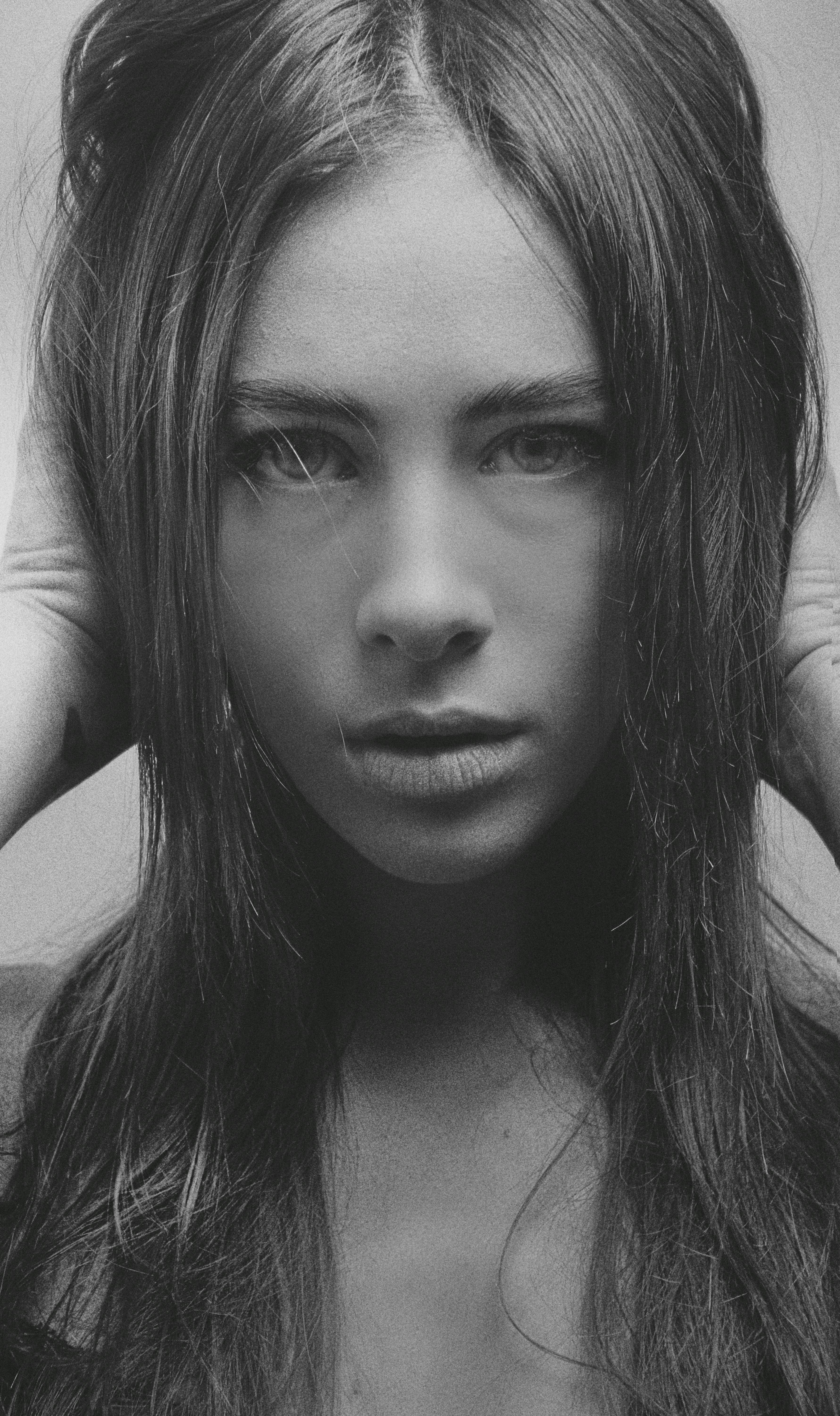 Grayscale Photo of a Woman · Free Stock Photo