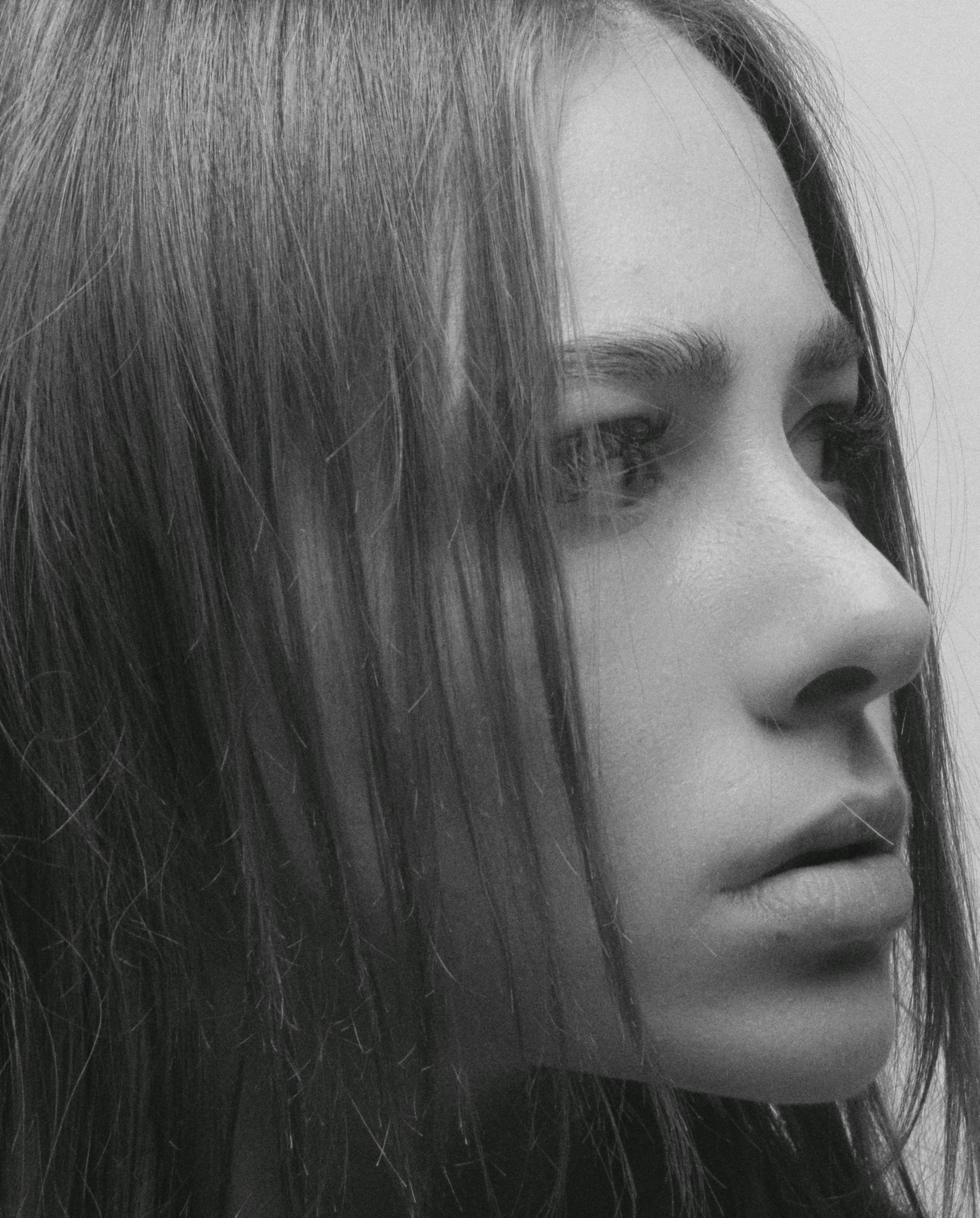 Gray scale Photo of a Woman · Free Stock Photo