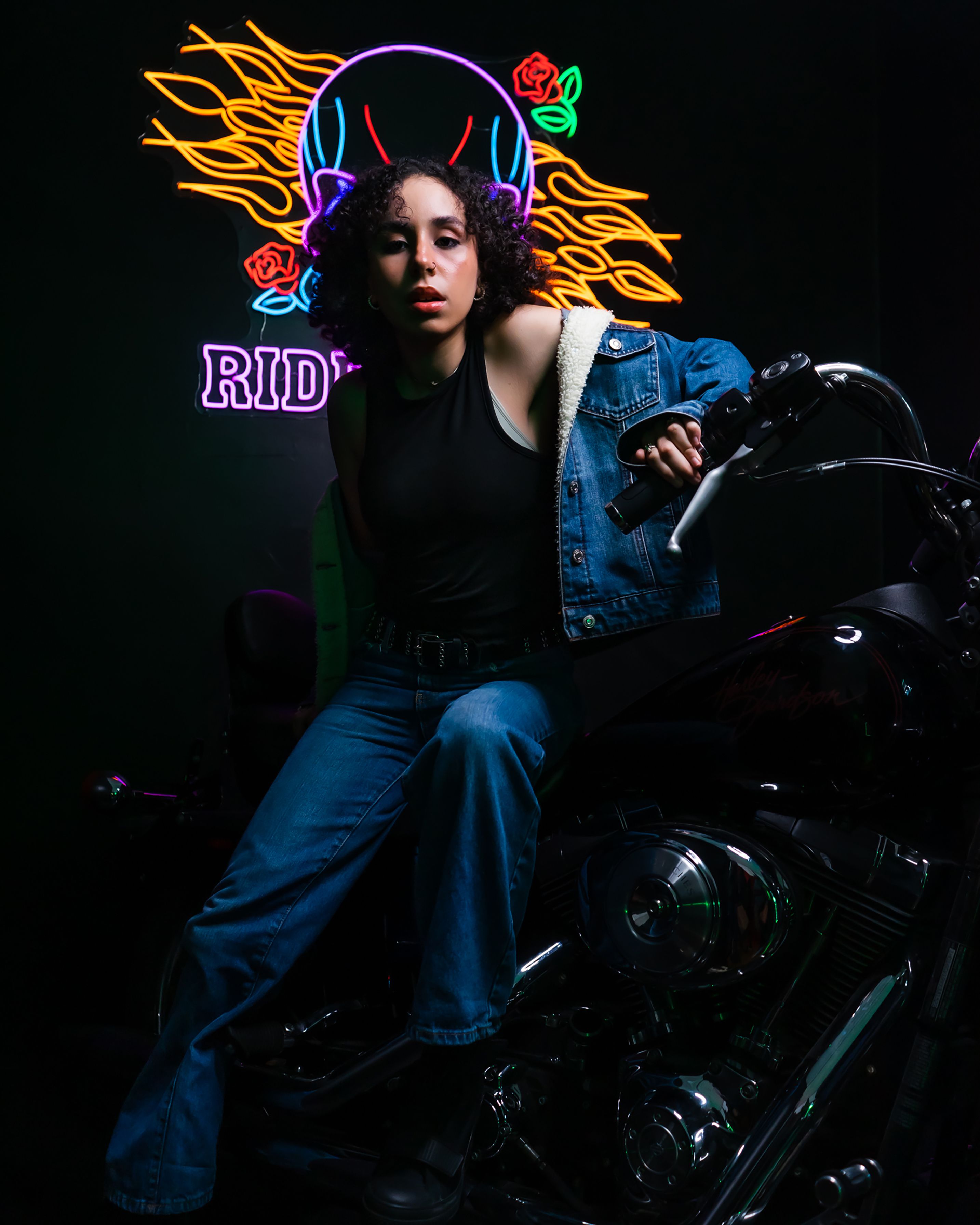 Woman Posing on Motorcycle · Free Stock Photo